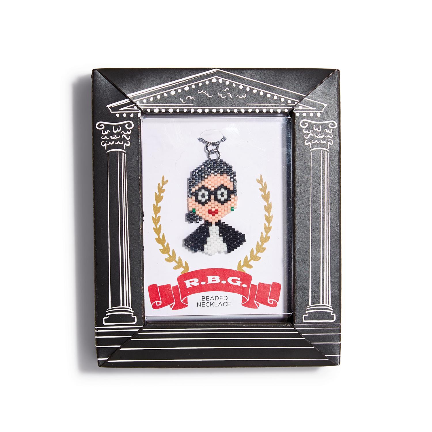 Ruth Bader Ginsburg Beaded Necklace in Gift Box