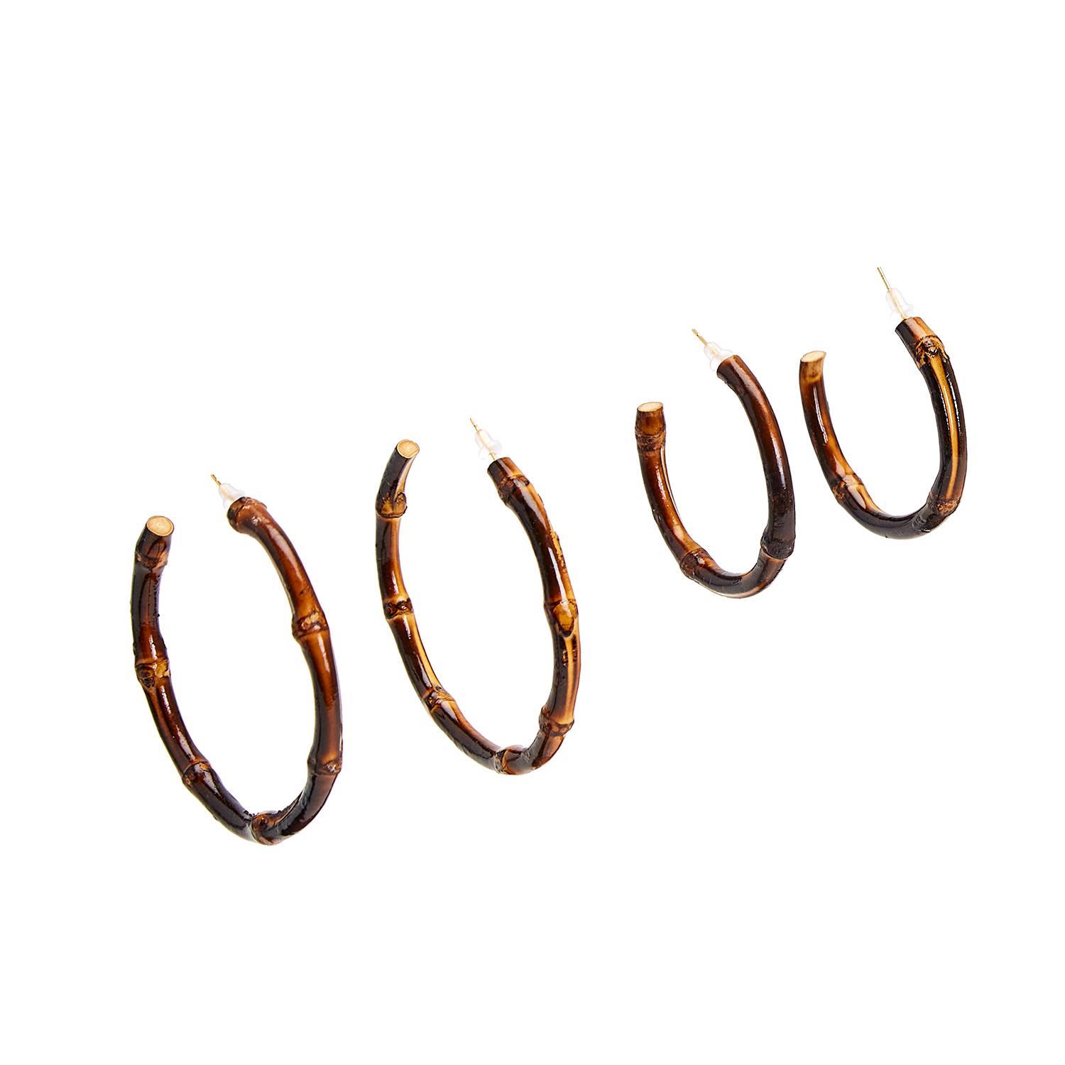 Bamboo Hoop Earrings A/2