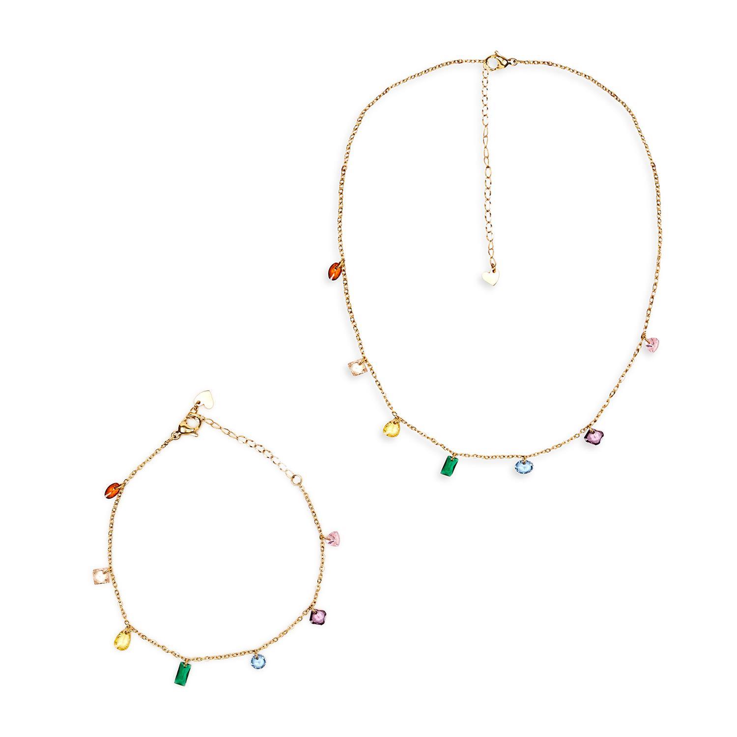 Dainty Necklace and Bracelet Set