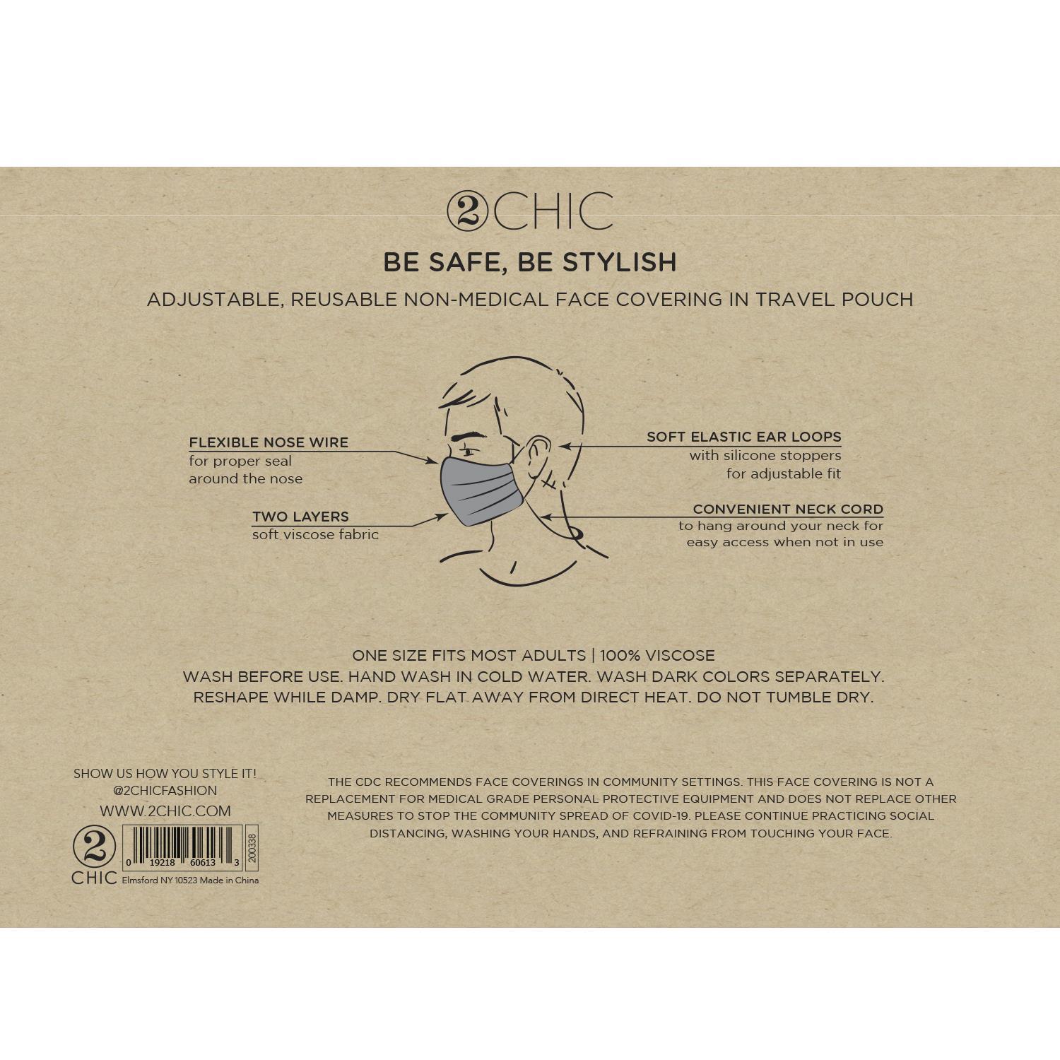 S/2 Striped 2 Layer Face Cover