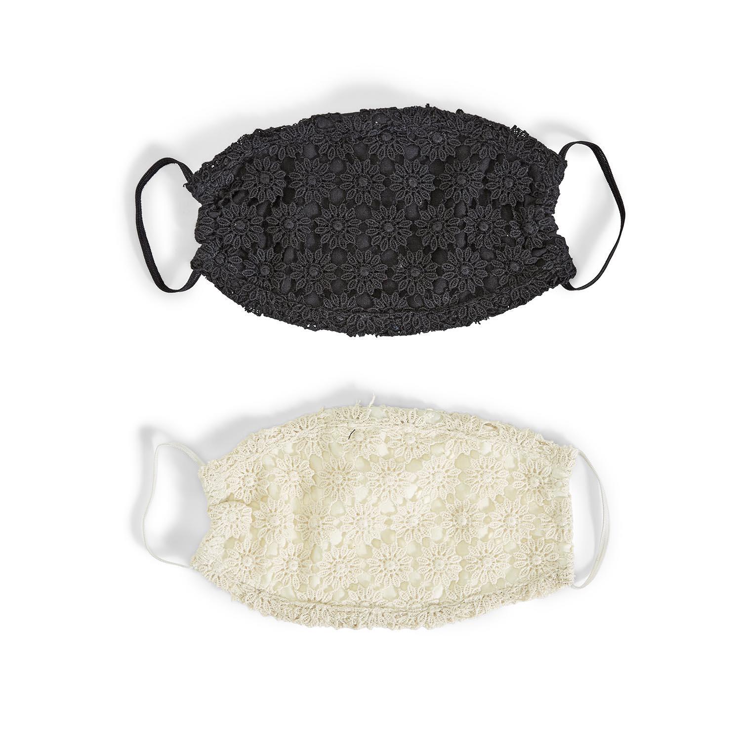 Adult Floral Lace 2 Layer Face Cover A/2