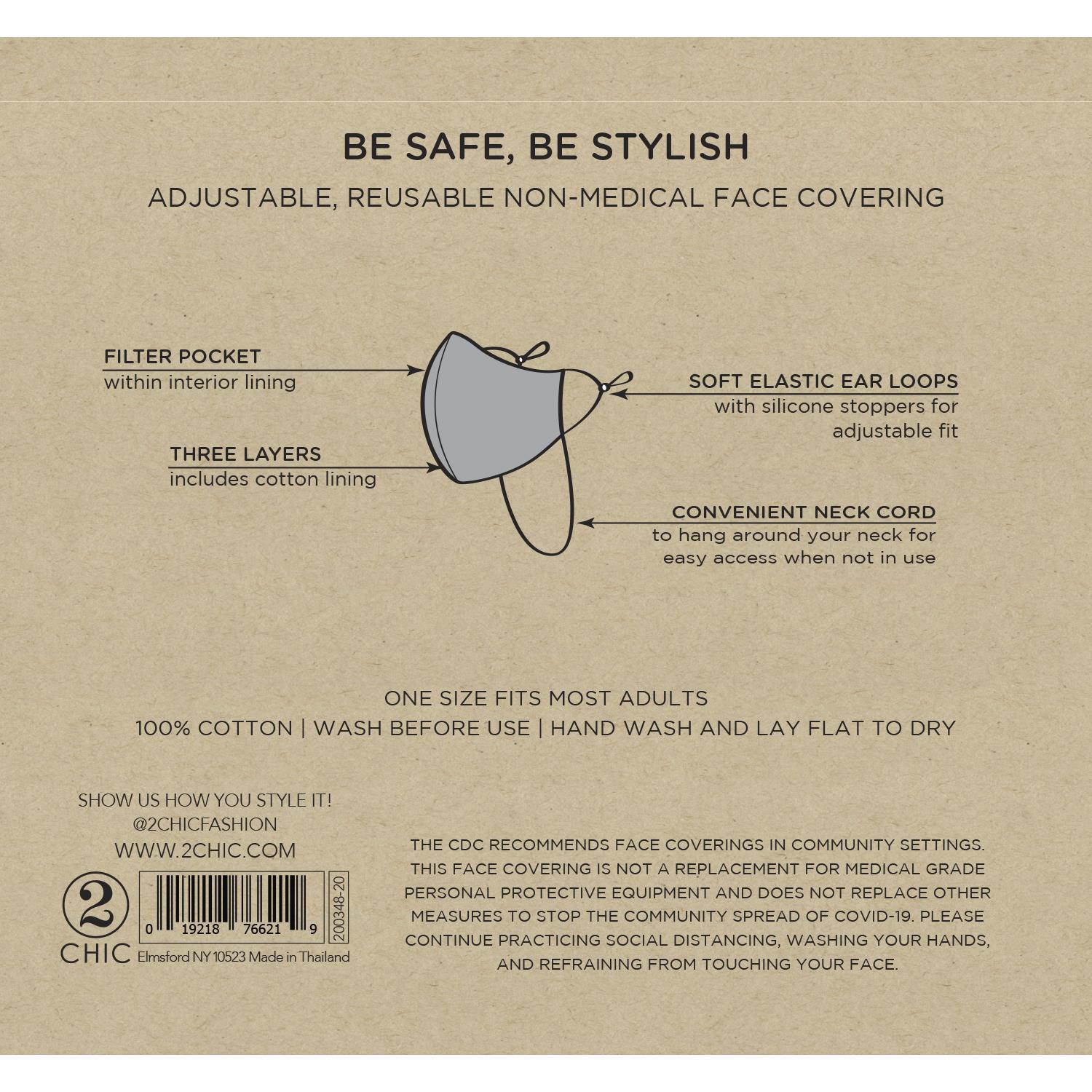 Reusable Fabric 3 Layer Face Cover A/2