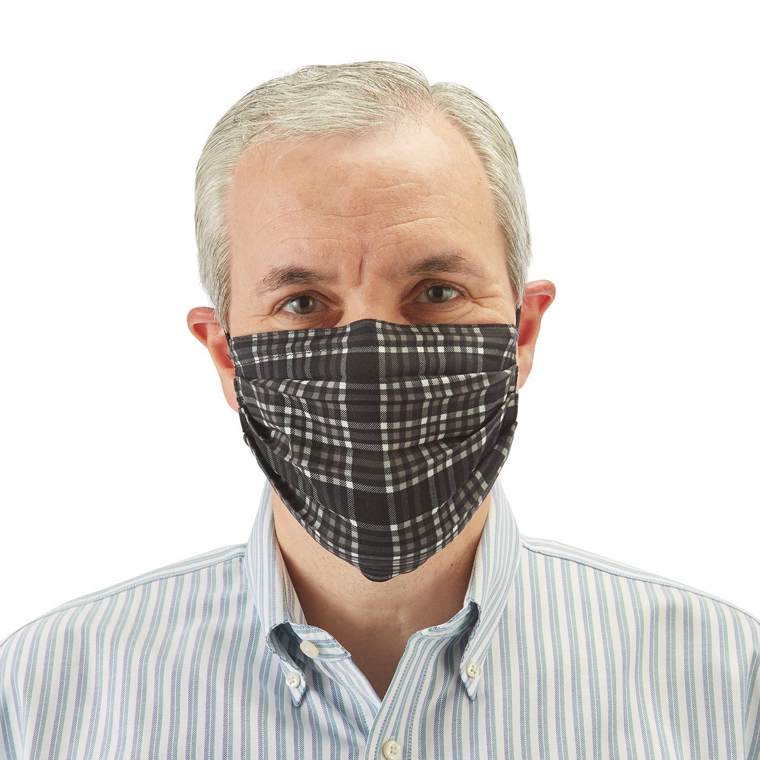 S/2 Black Men's 2 Layer Face Cover A/2