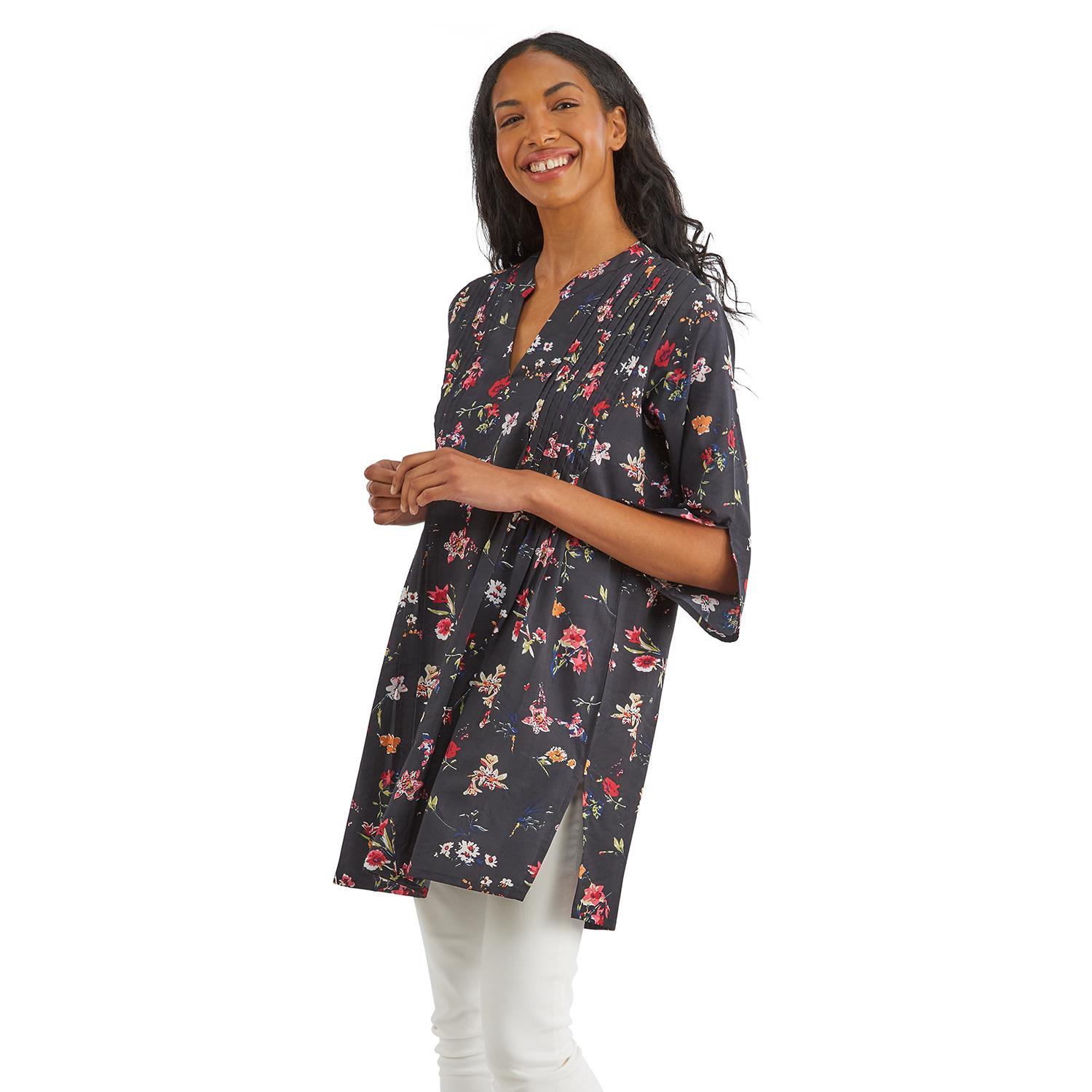 Floral Print Mini Dress with Side Slits A/4