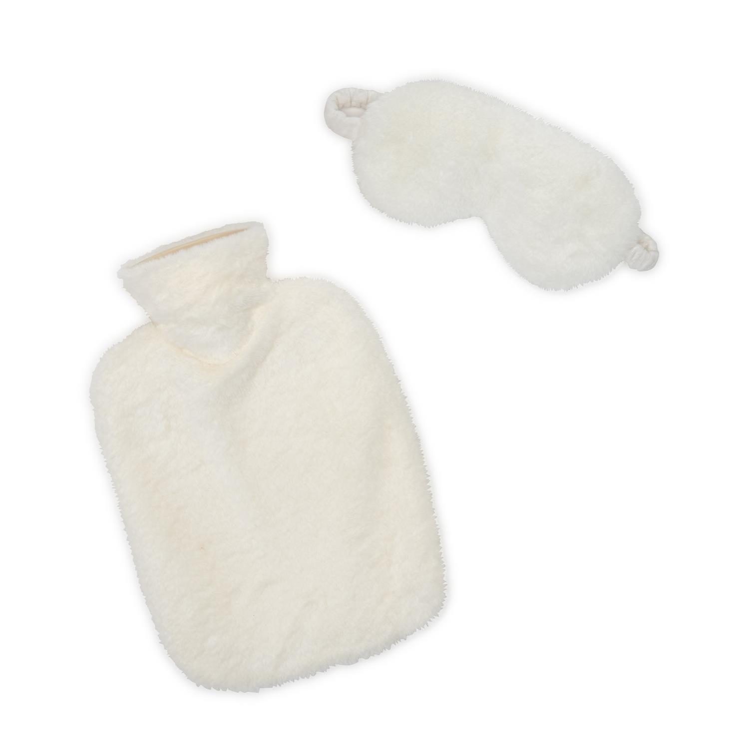 Hot Water Bottle with Cover and Eye mask - Polyester