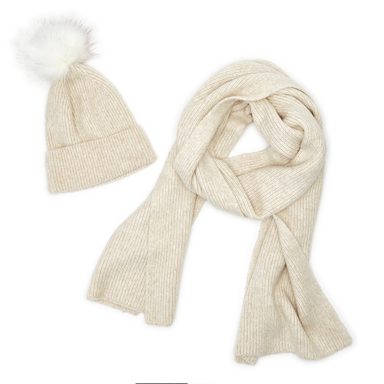 Knit Hat and Scarf Set
