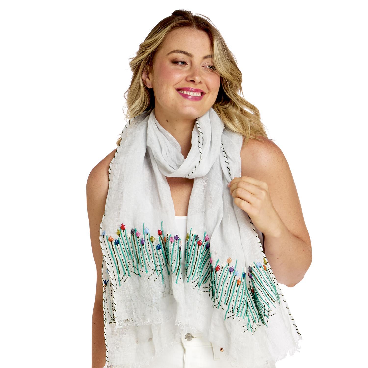 Hand Embroidered Scarf