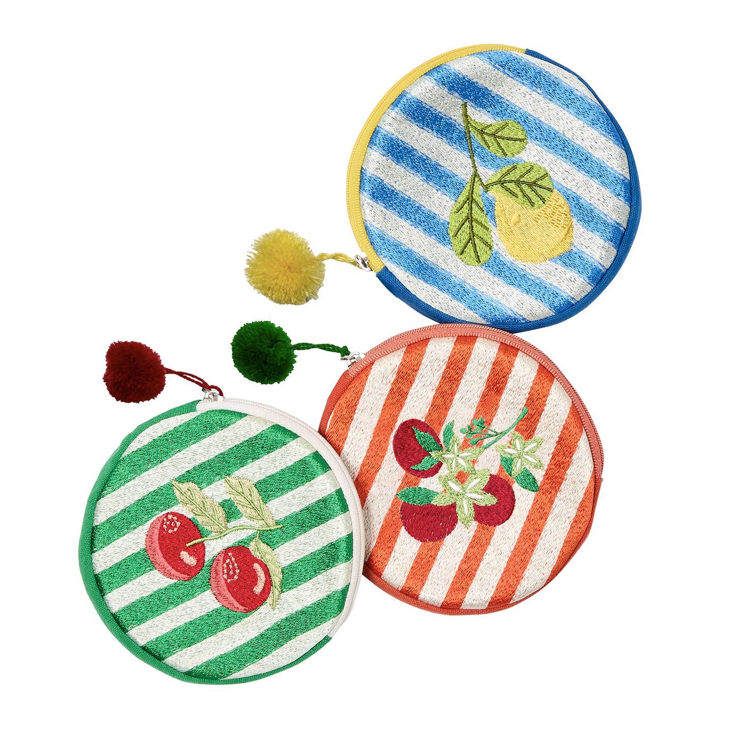 Woven Stripe Coin Pouch A/3