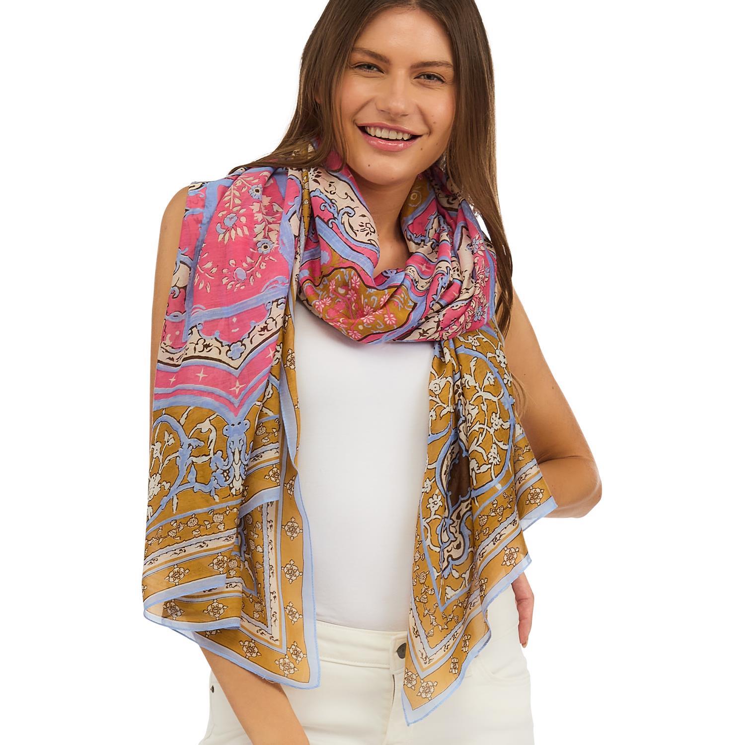 Indian Summer Pink Scarf
