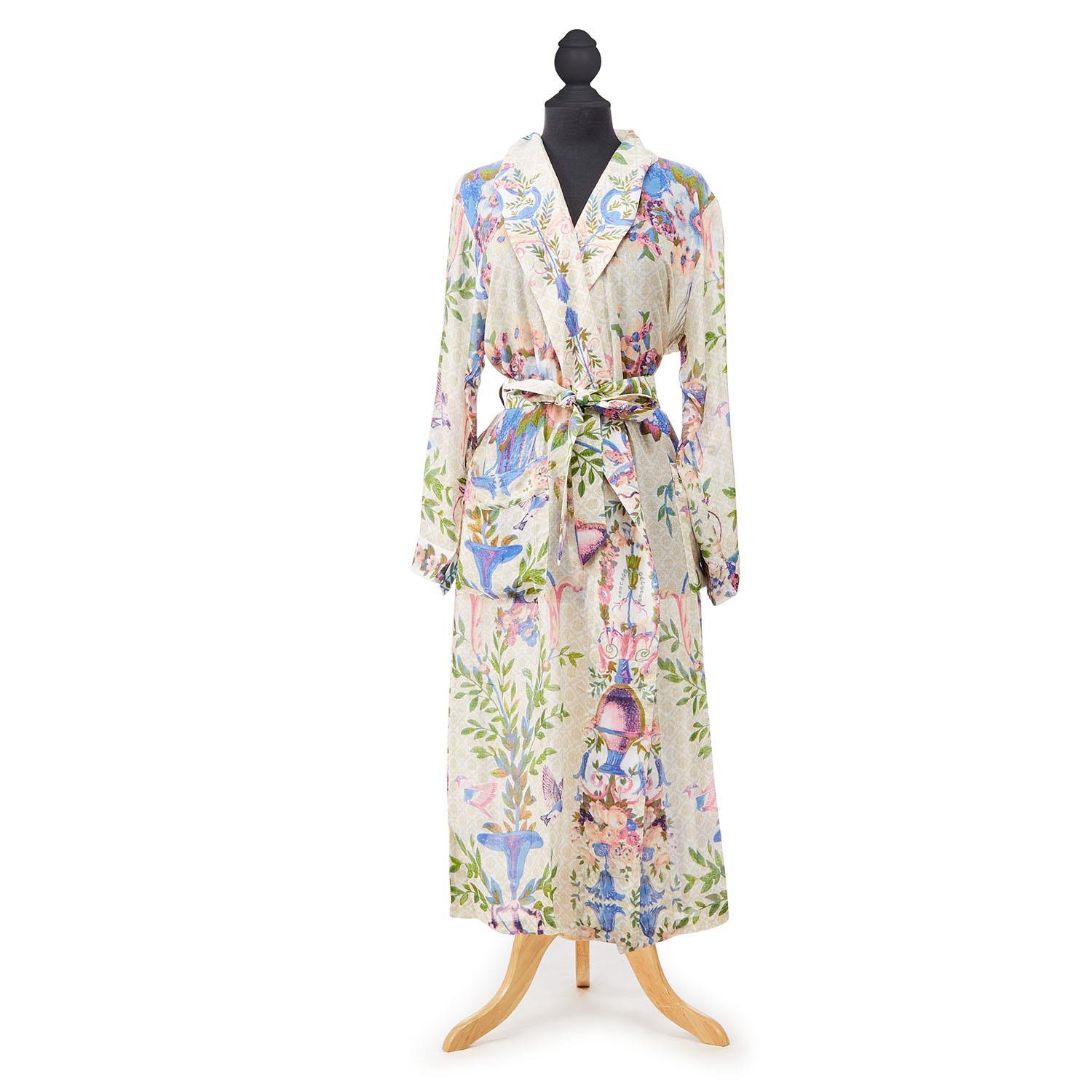 Opulent Peach Robe Gown