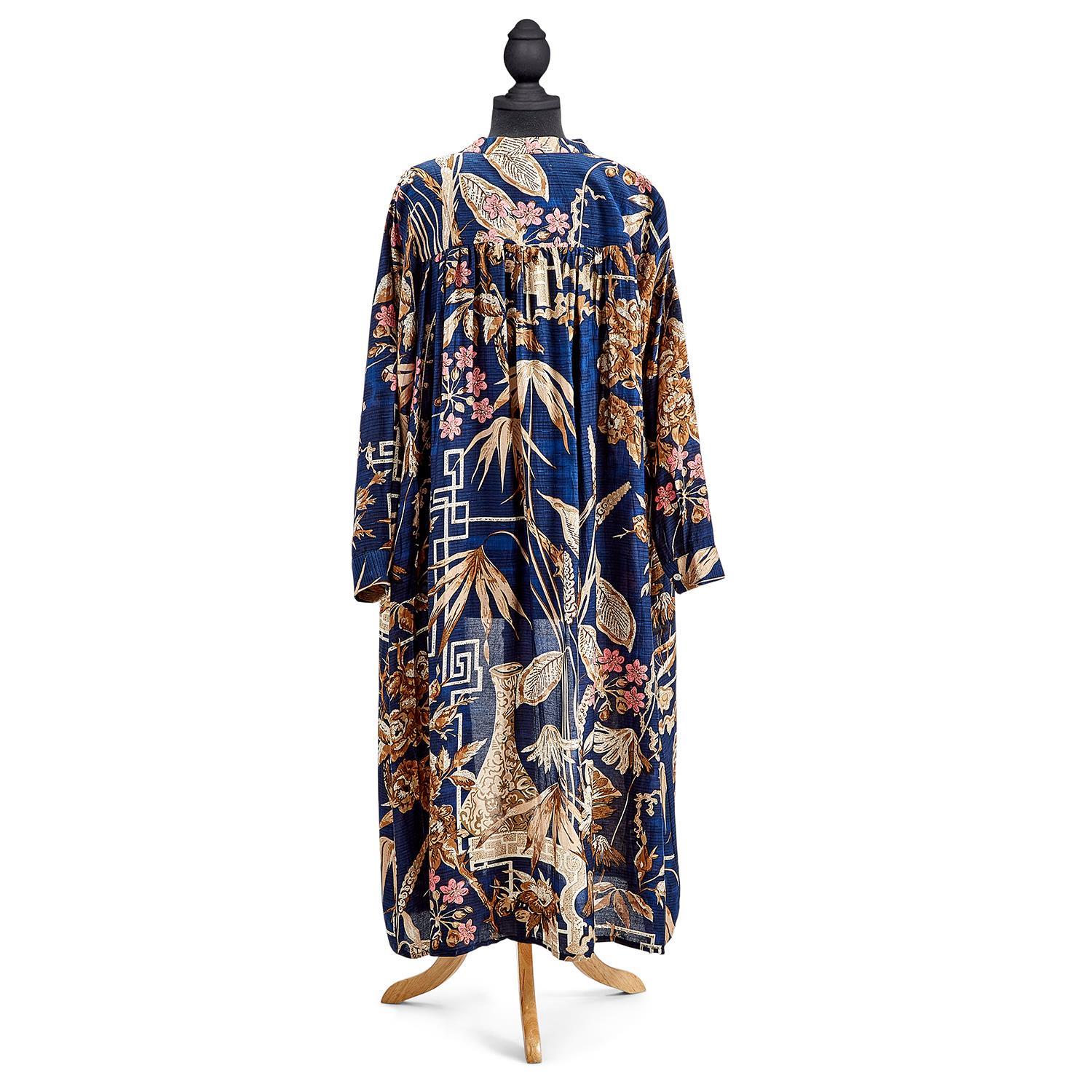 Indigo Bamboo Duster Coat