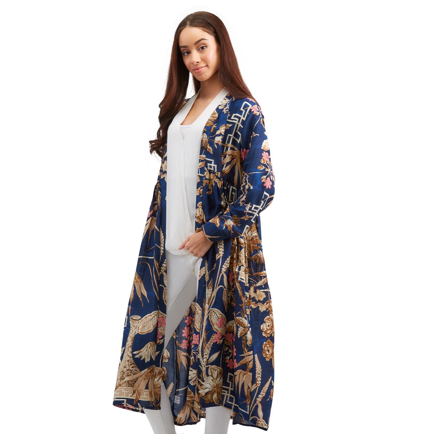 Indigo Bamboo Duster Coat