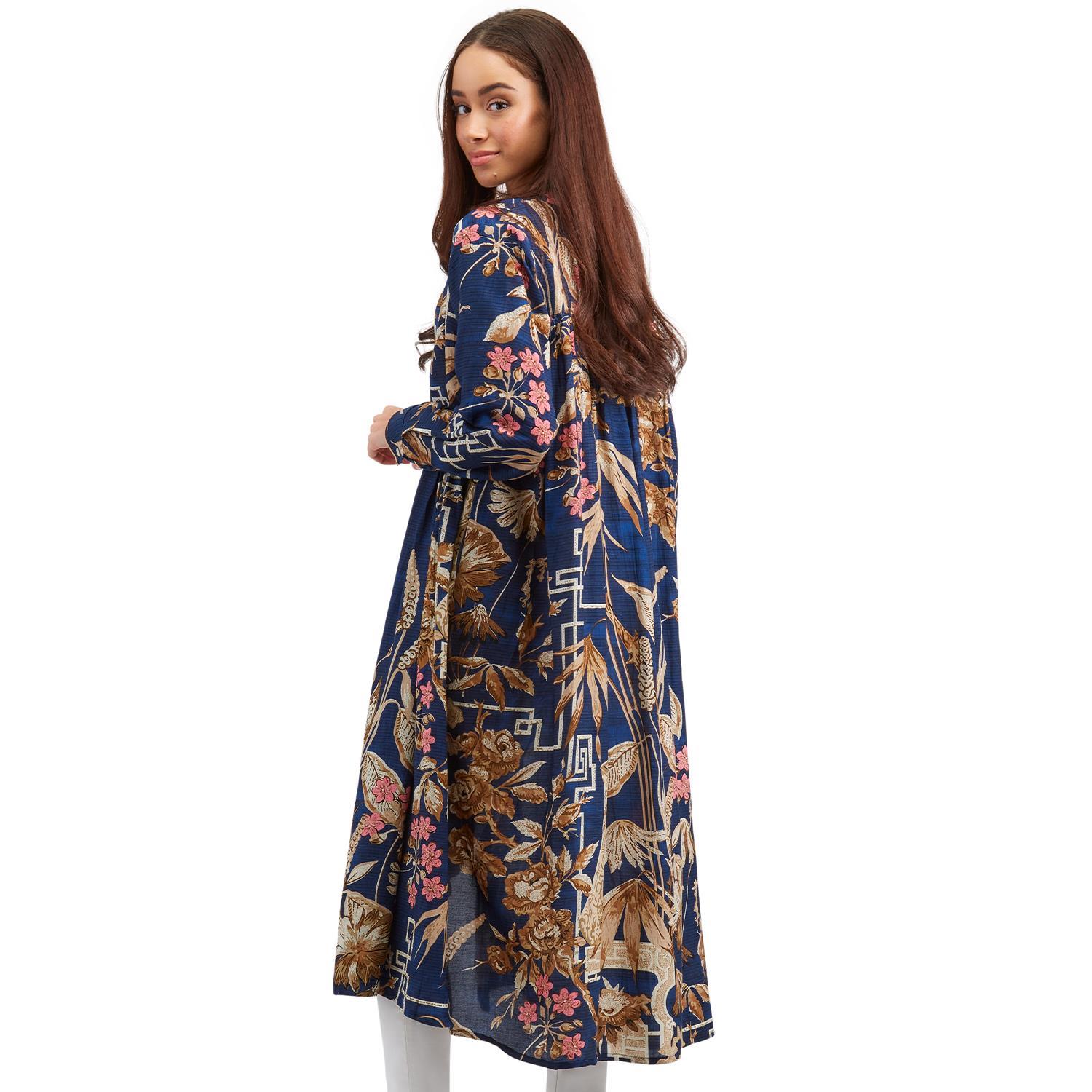 Indigo Bamboo Duster Coat