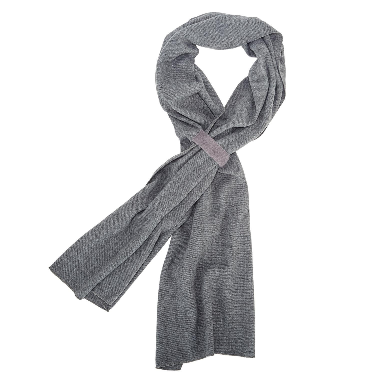 Wrap Scarf with Pull Thru Tab