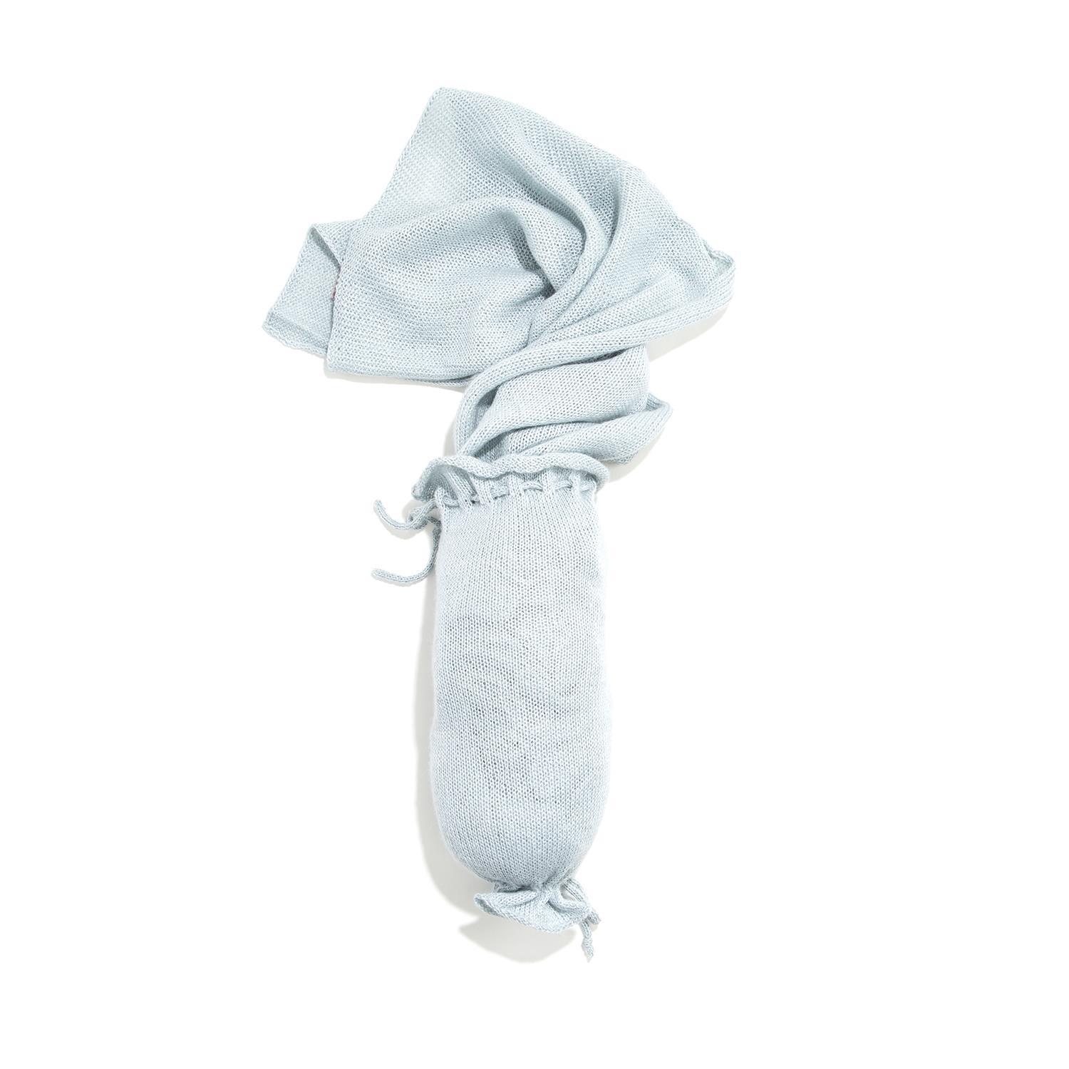 Grey Travel Blanket Scarf in Pouch