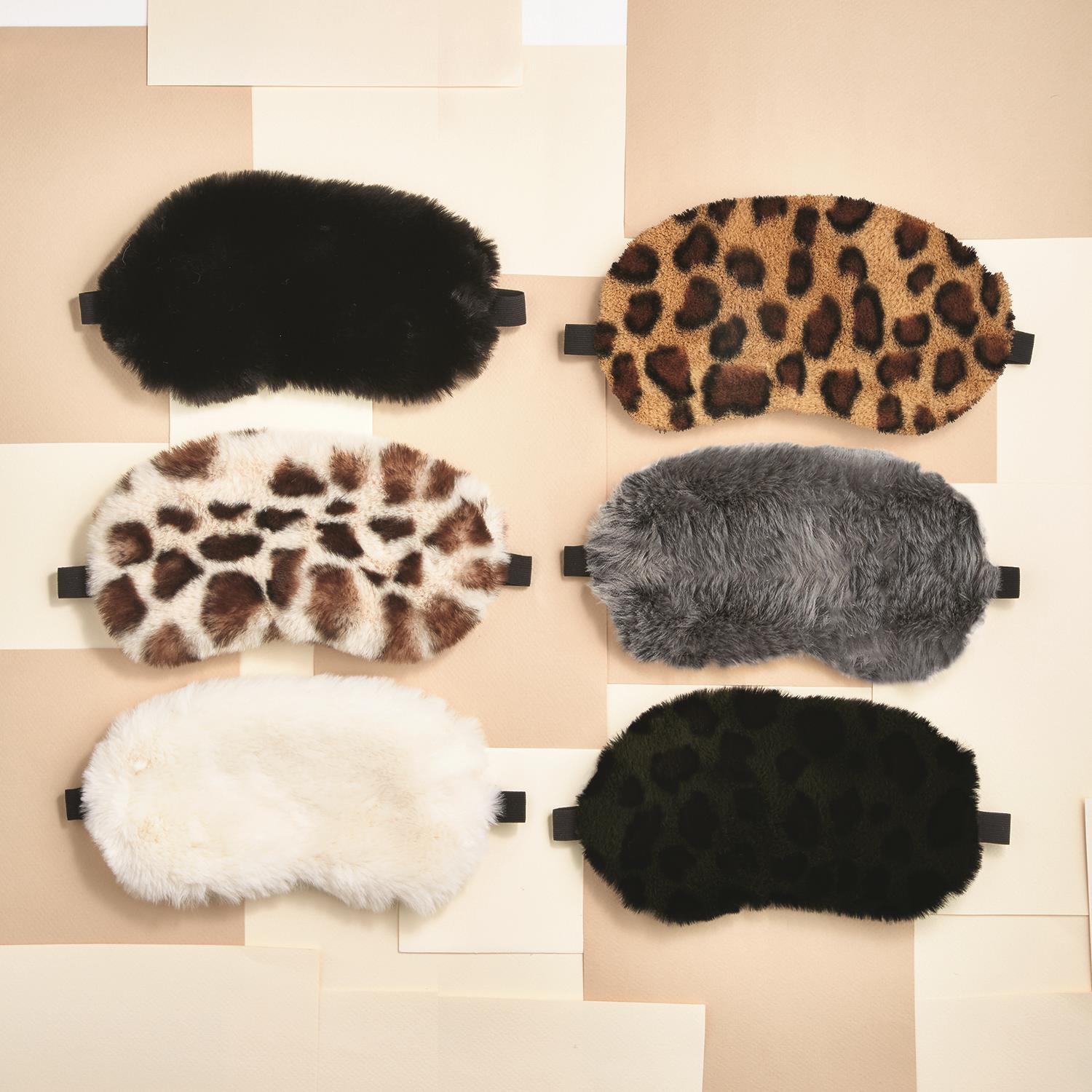 Faux Fur Eye Mask in Gift Pouch