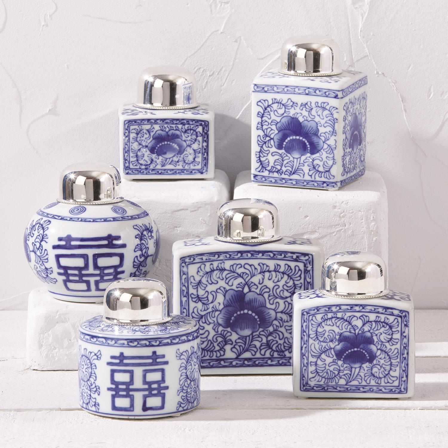 S/6 Canton Collection Tea Jars