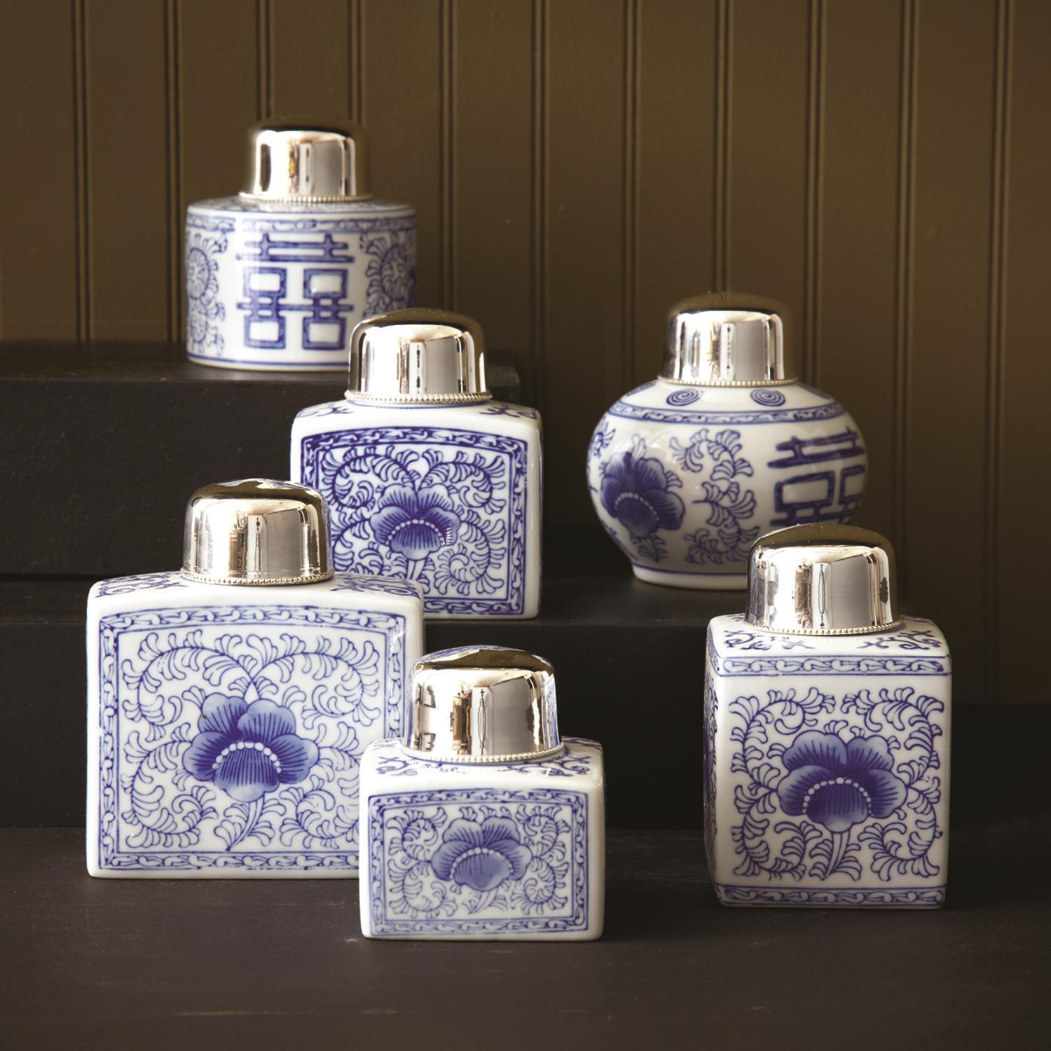 S/6 Canton Collection Tea Jars