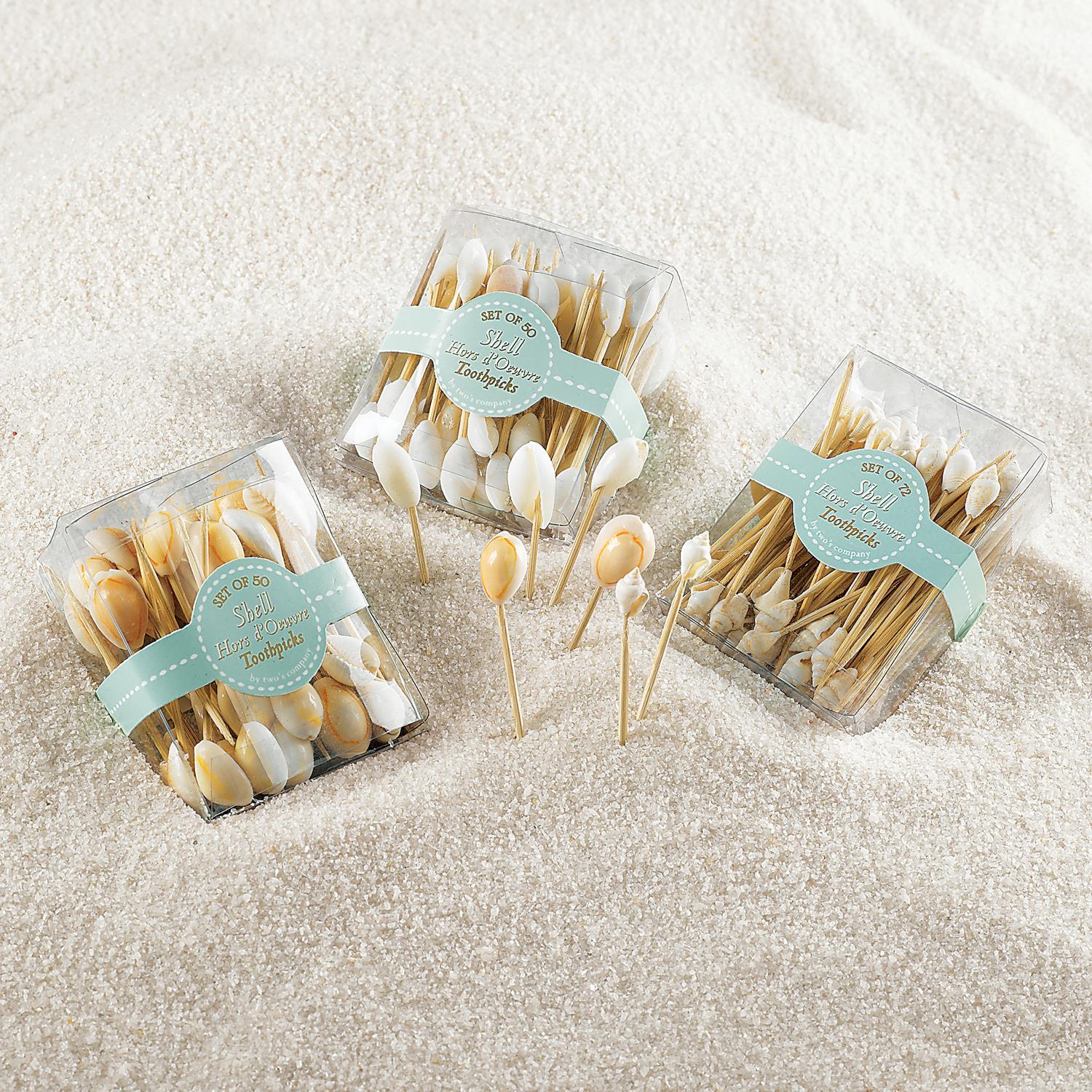 Seashell 50-72 Pc Hors D'Oeuvre Pick in Gift Box Asst 3 Styles