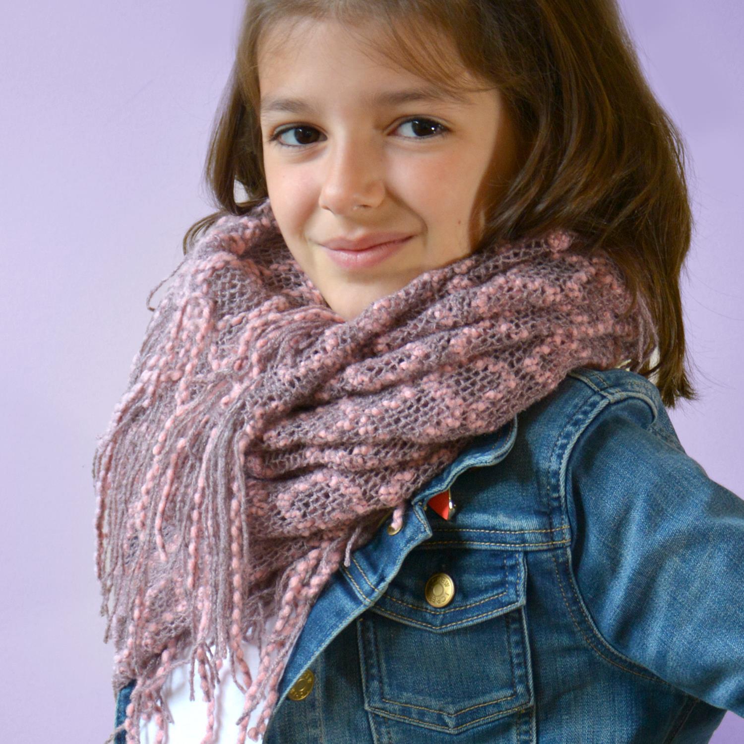 Diamond Pattern Two-Way Scarf Asst 3 Colors