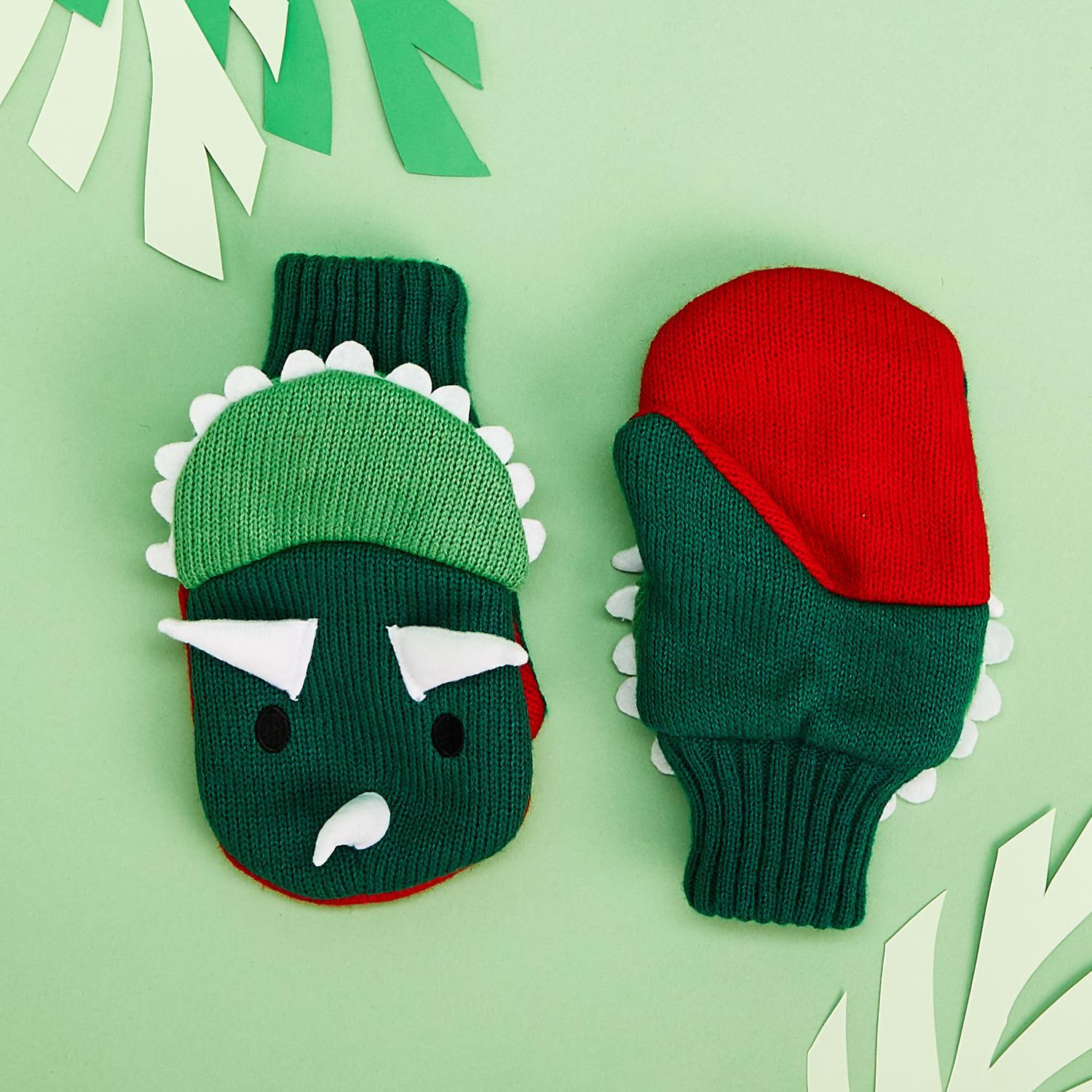 Dinosaur Mittens Asst 2 Sizes L/M and M/S