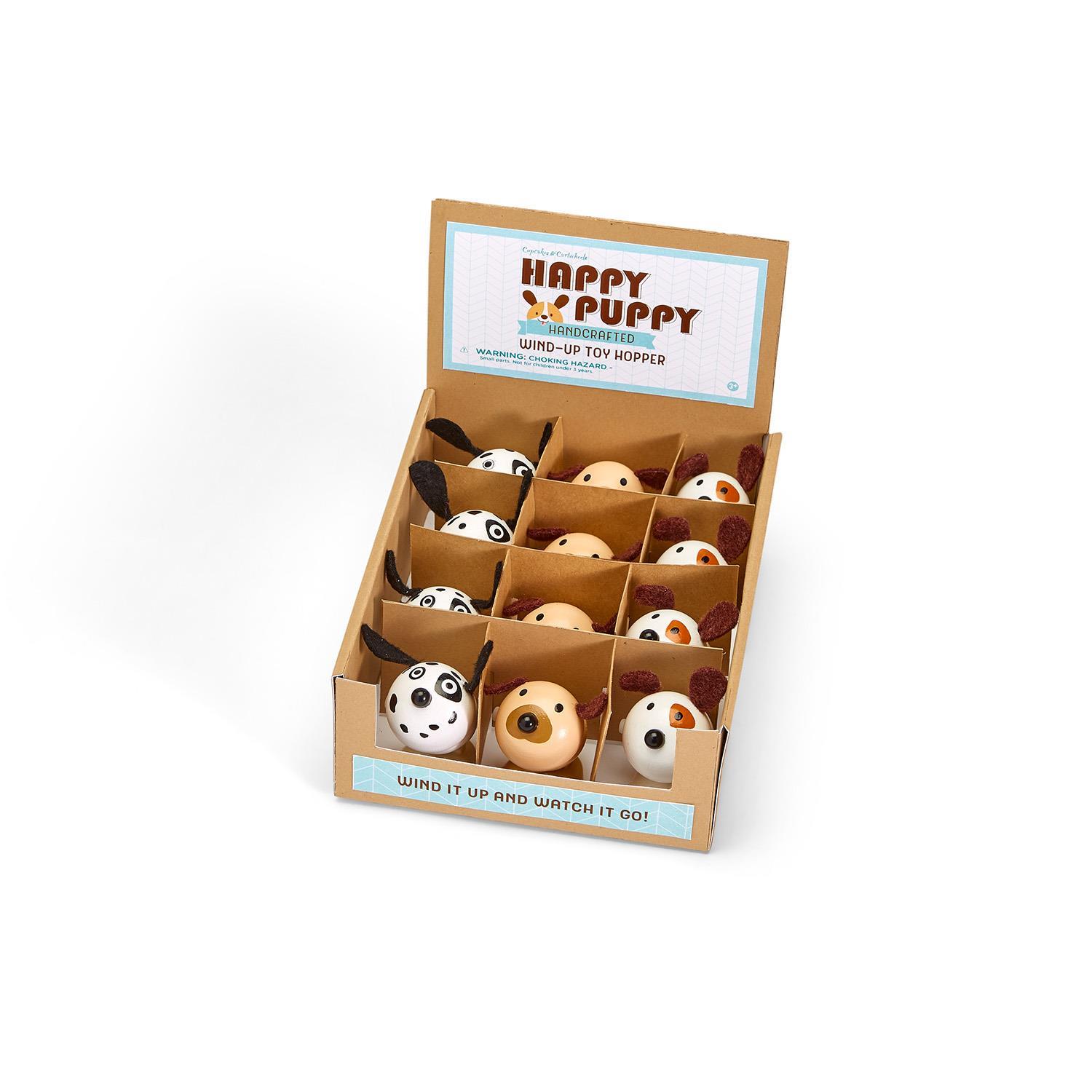 Happy Puppy 24 Pc Hand-Crafted Hopper Unit in Countertop Display