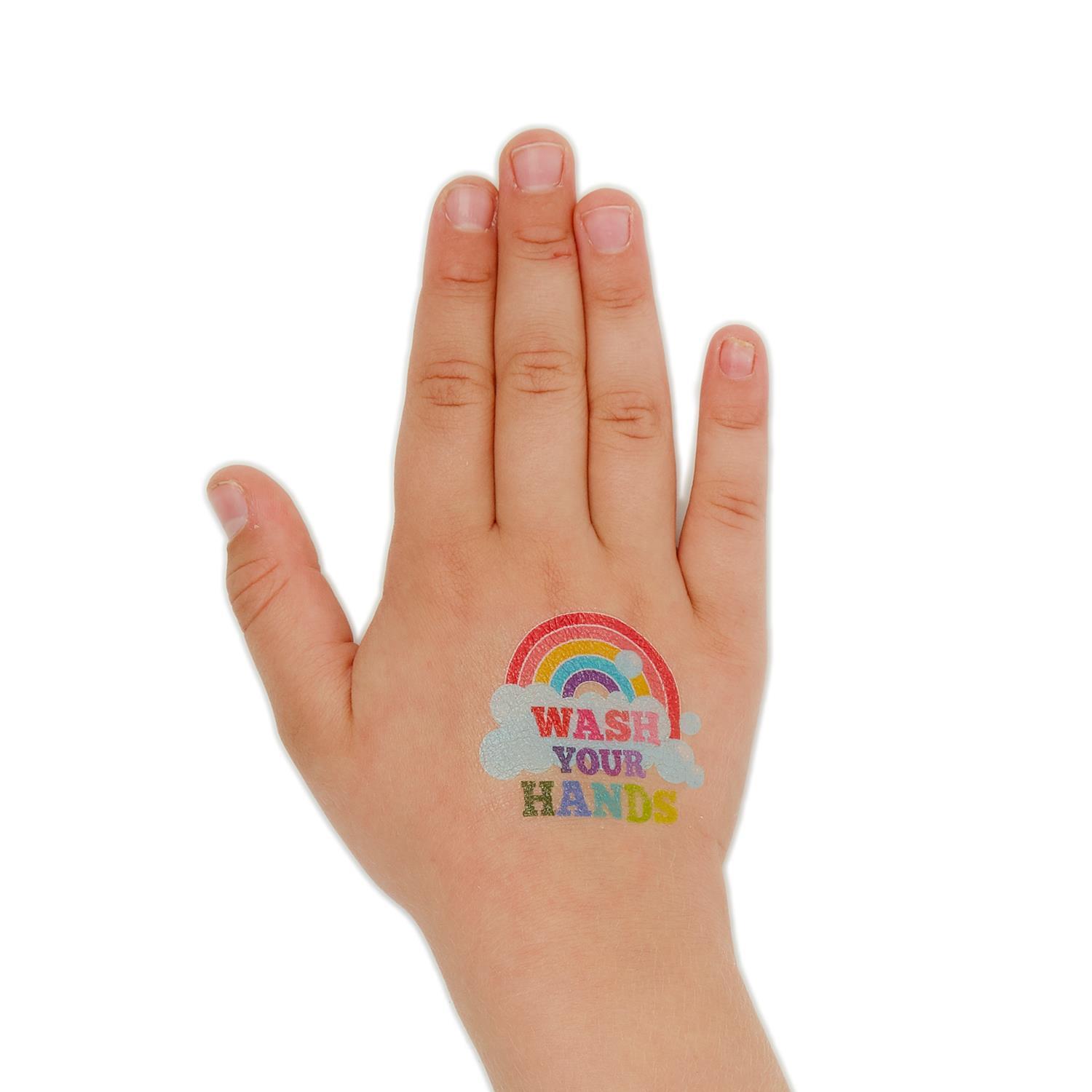 "Wash Your Hands" 36 Pc Temporary Tattoos in Gift Pouch Unit with ...