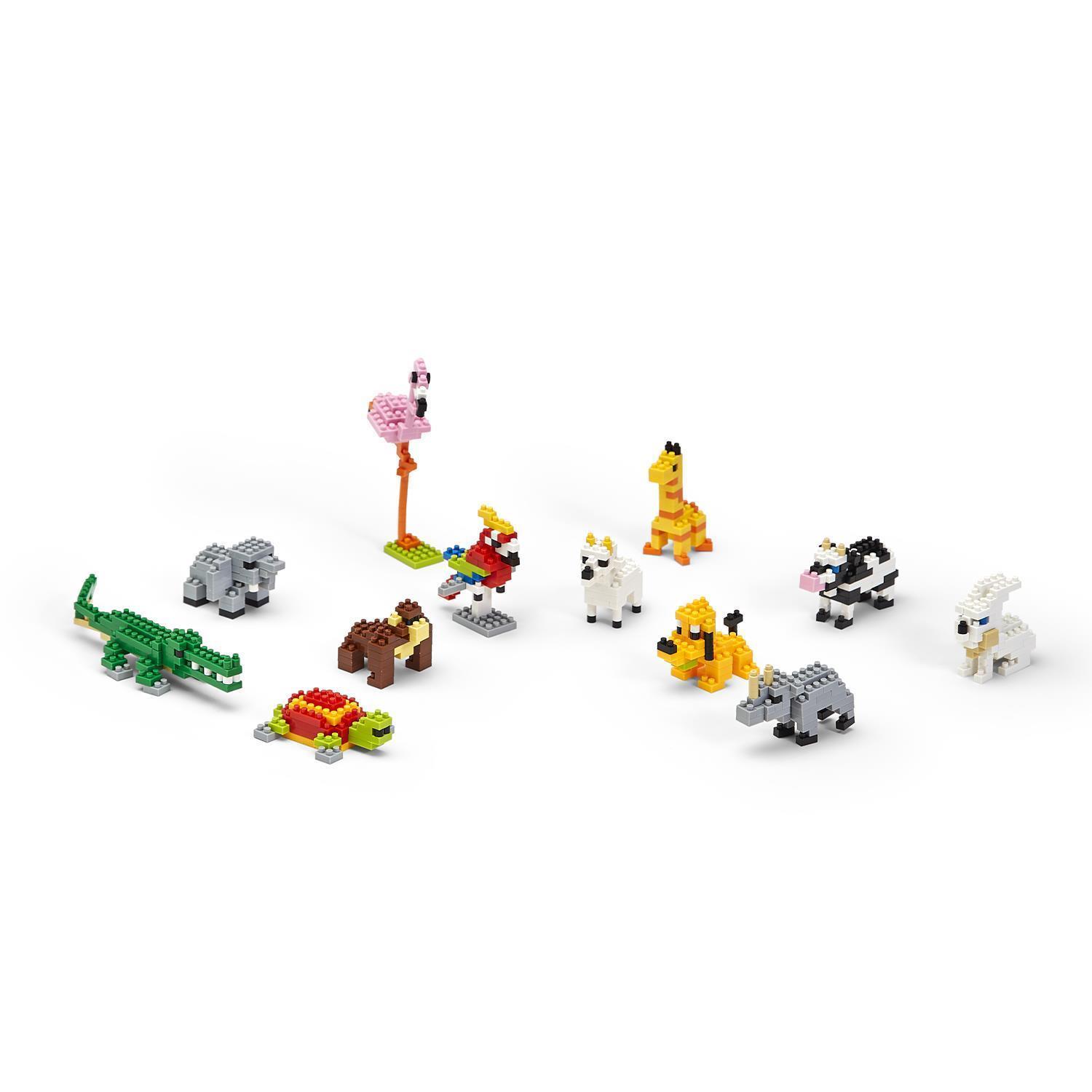 48 Pc Animal Tiny Building Blocks Un W/Countertop Display Incl 12 Designs