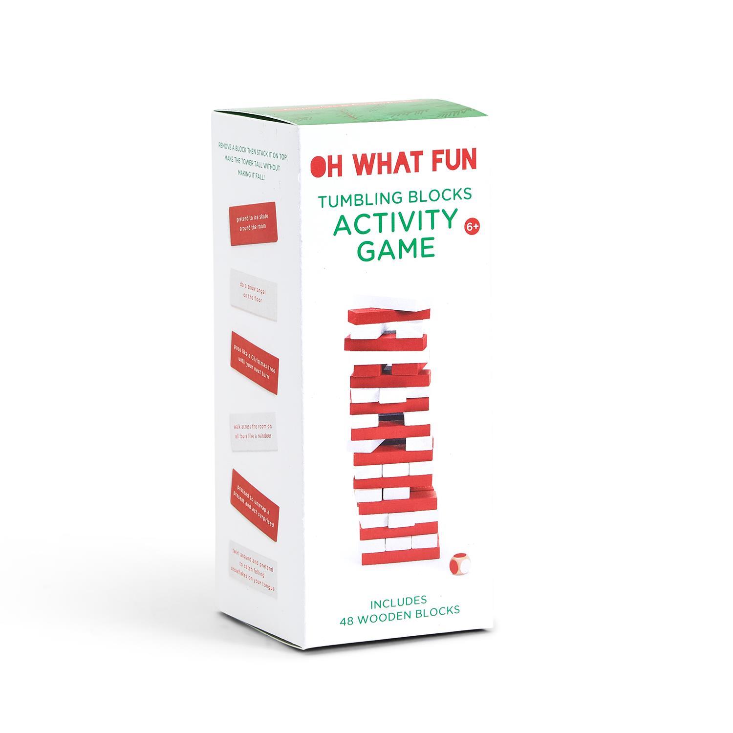 Kids Holiday 48 Pc Tumbling Blocks Activity Game Set in Gift Box