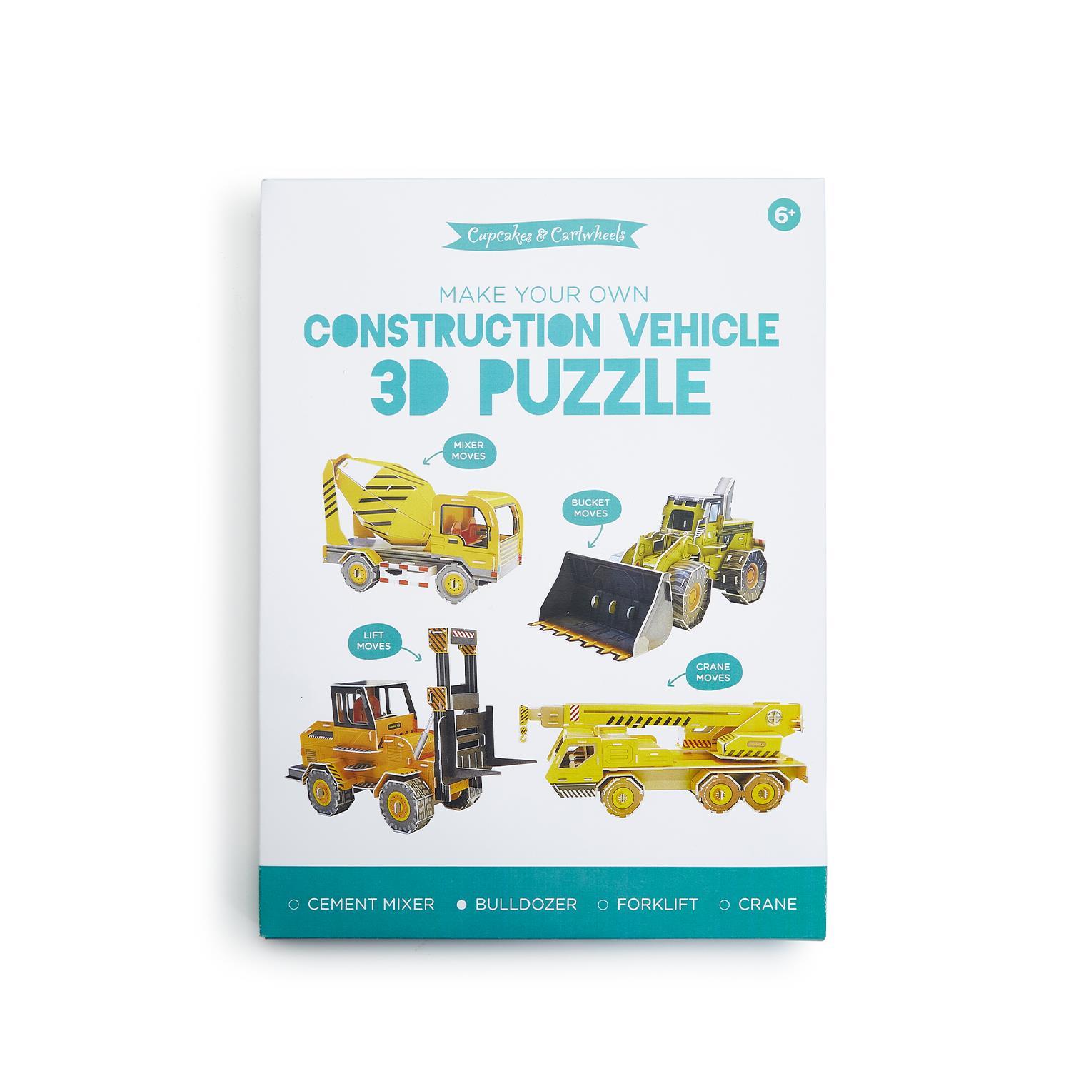 Construction Vehicle 3D Puzzle with Movable Parts in Gift Box A/4