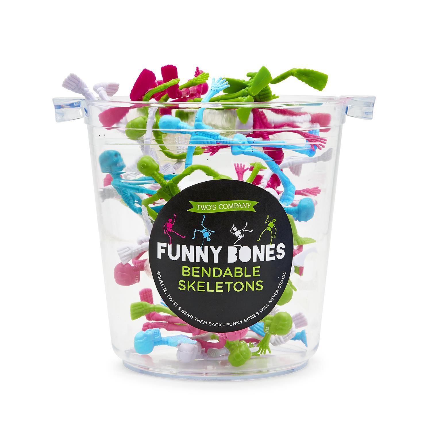 Funny Bones 48 Pc Bendable Skeleton Un w/Display Includes 4 Colors