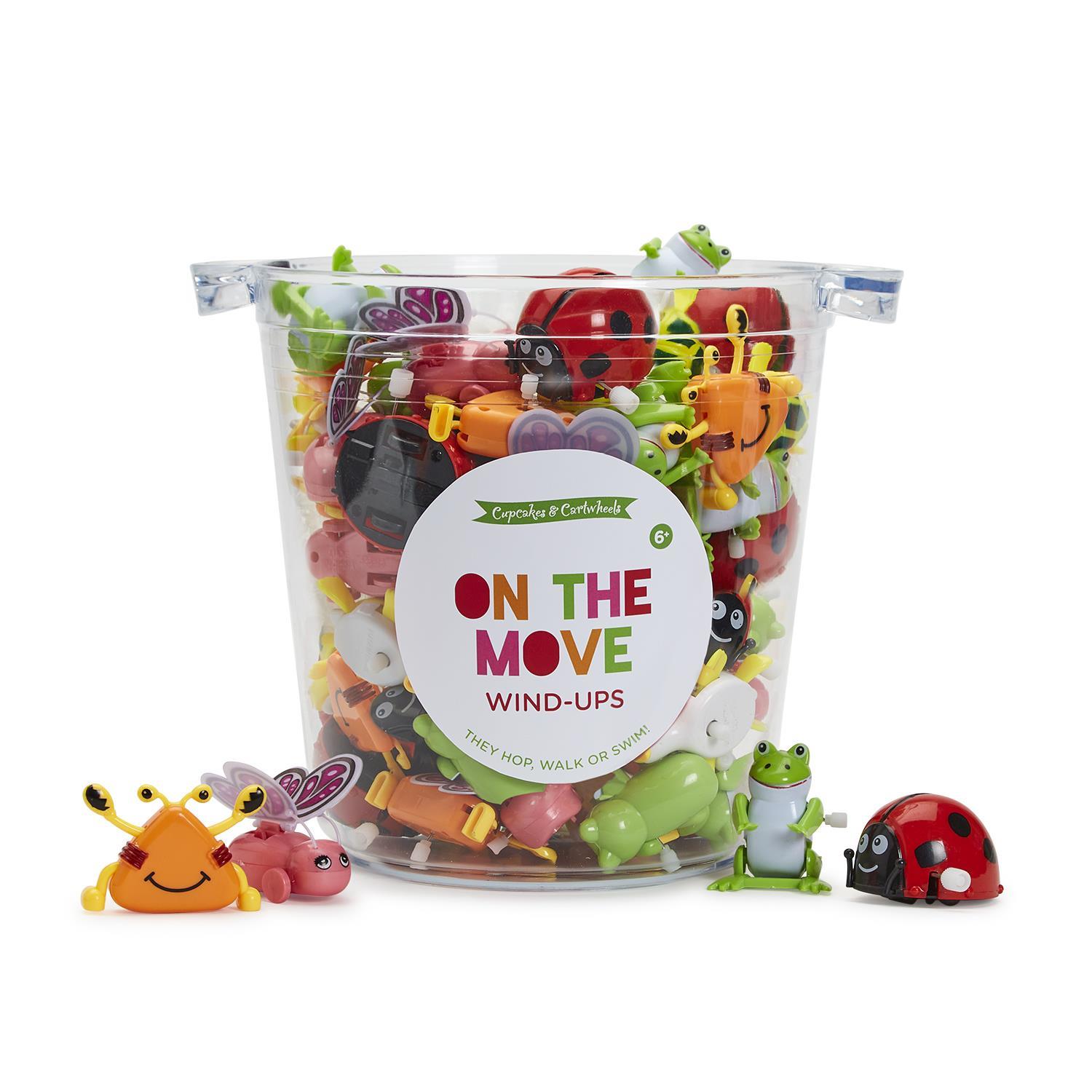 Hoppers, Walkers, Swimmers 60 Pc Wind Ups Unit with Display