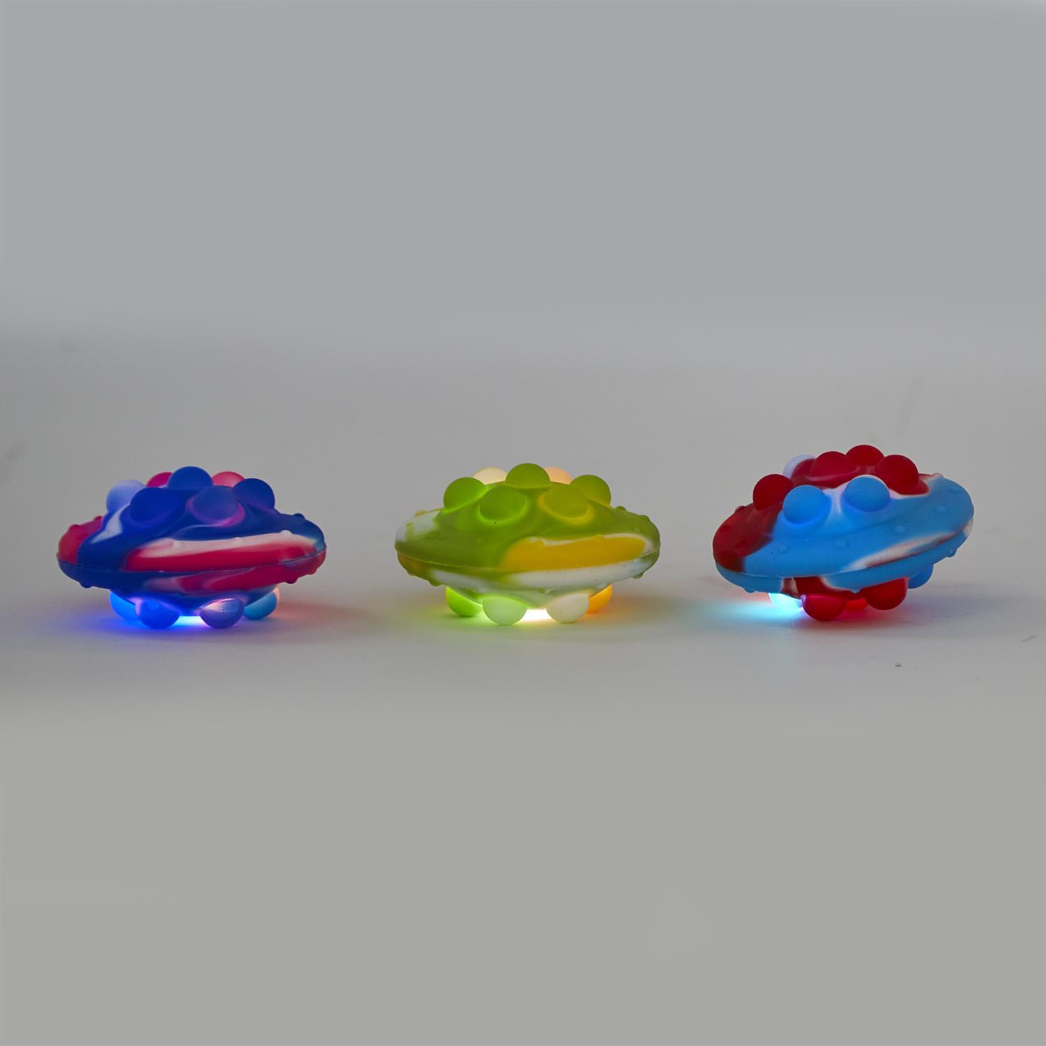 36 Pc Light Up UFO Popper Un with Bucket Display Includes 3 Colorations
