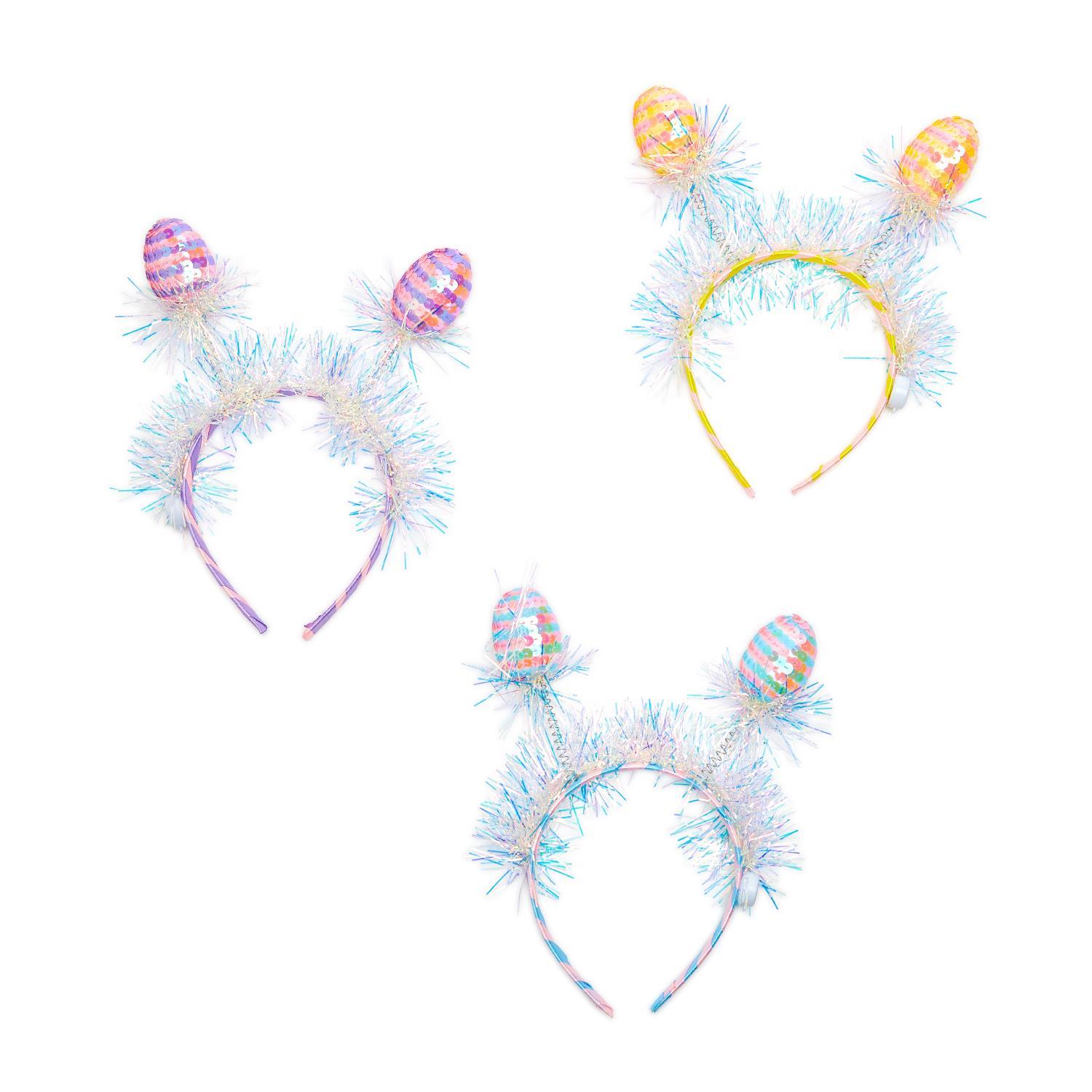Easter Party 24 Pc Light Up Egg Headband Unit Includes 3 Colors