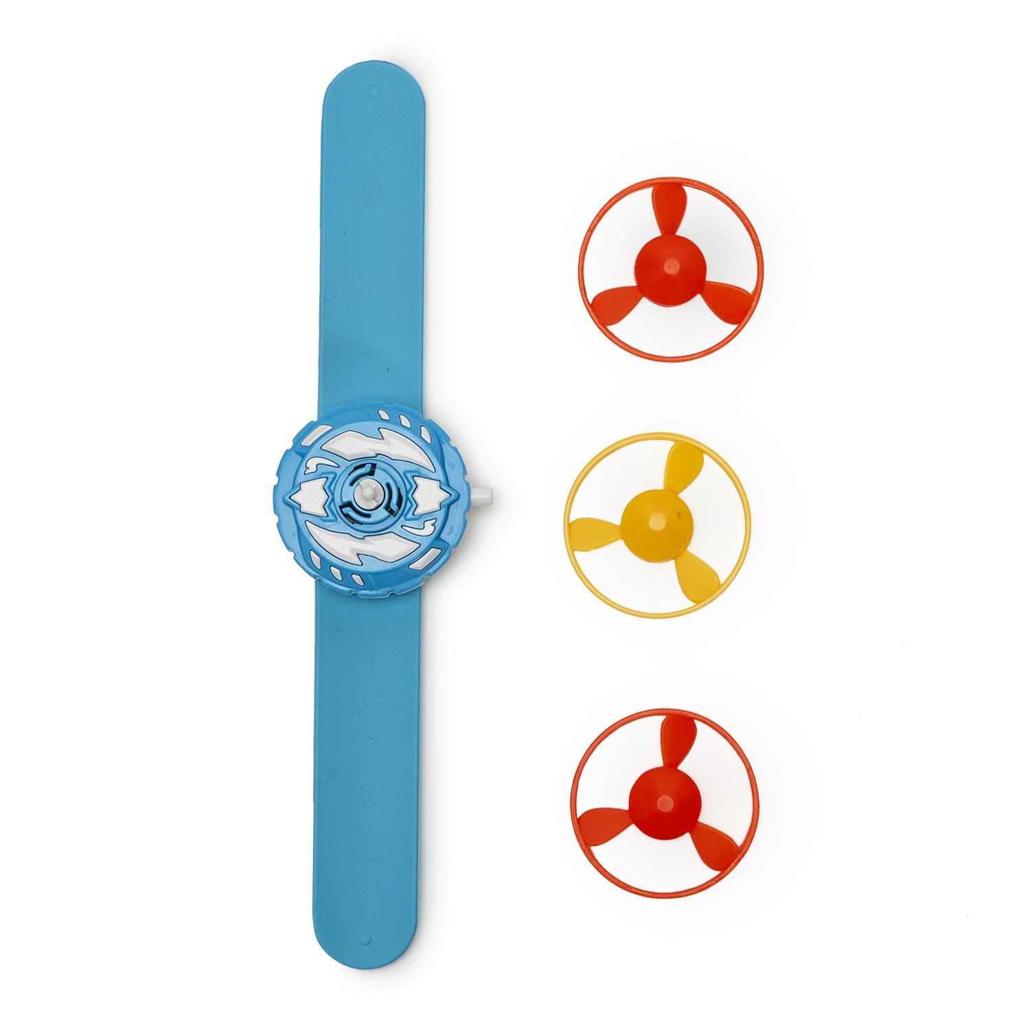 Wing It Spinner Top Flyer Slap Wristband with 3 Discs on Gift Card
