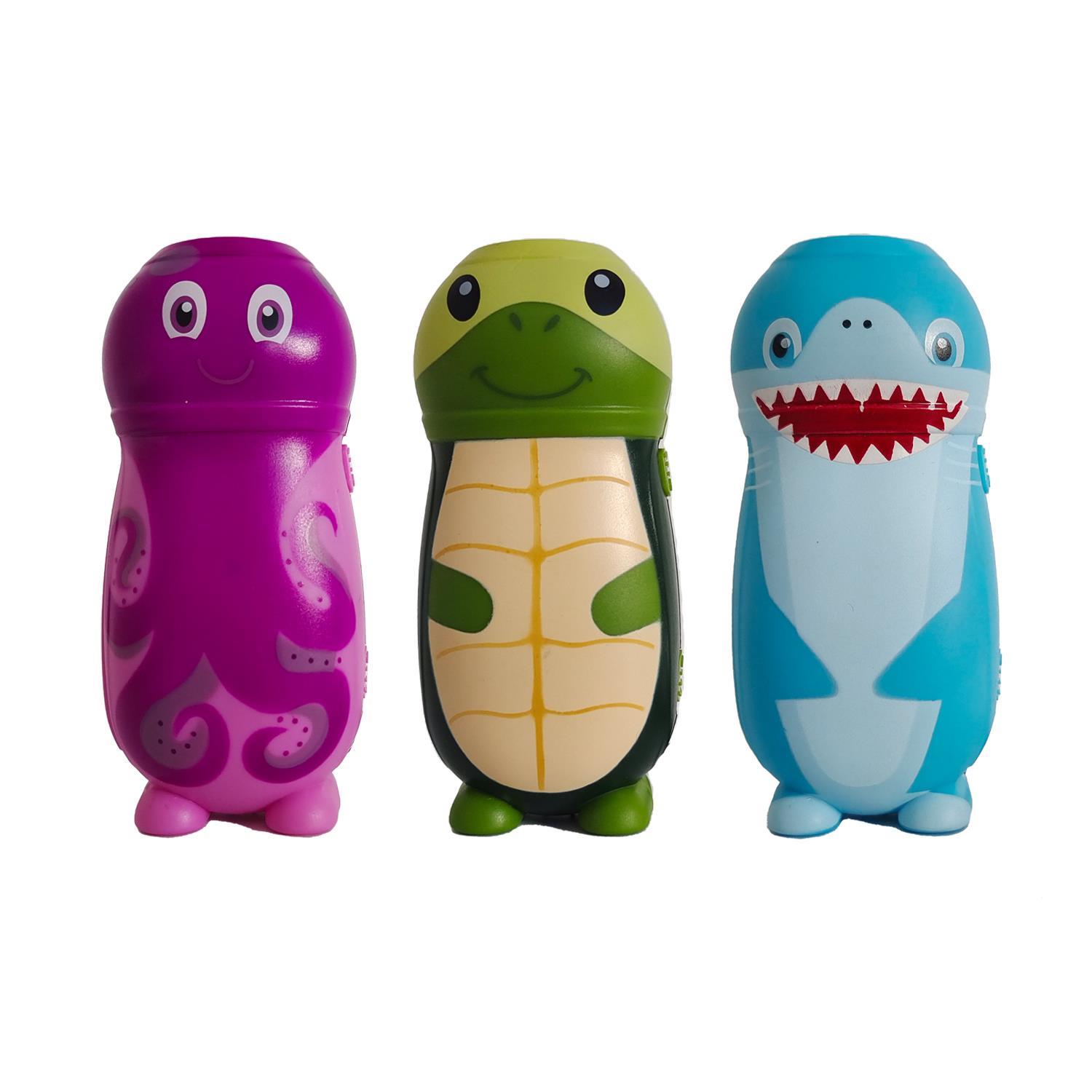 Sea Lights 12 Pc Rechargeable Sealife Flashlight Unit in Display Inc 3 ...