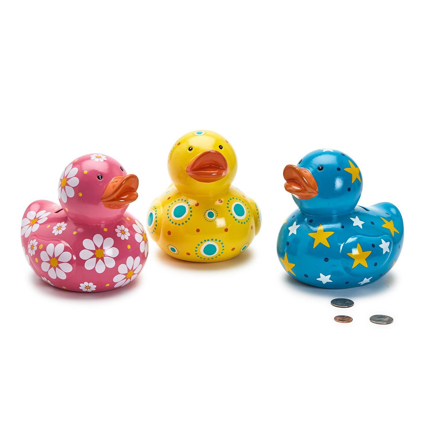 Duck Money Bank in Gift Box Asst 3 Patterns