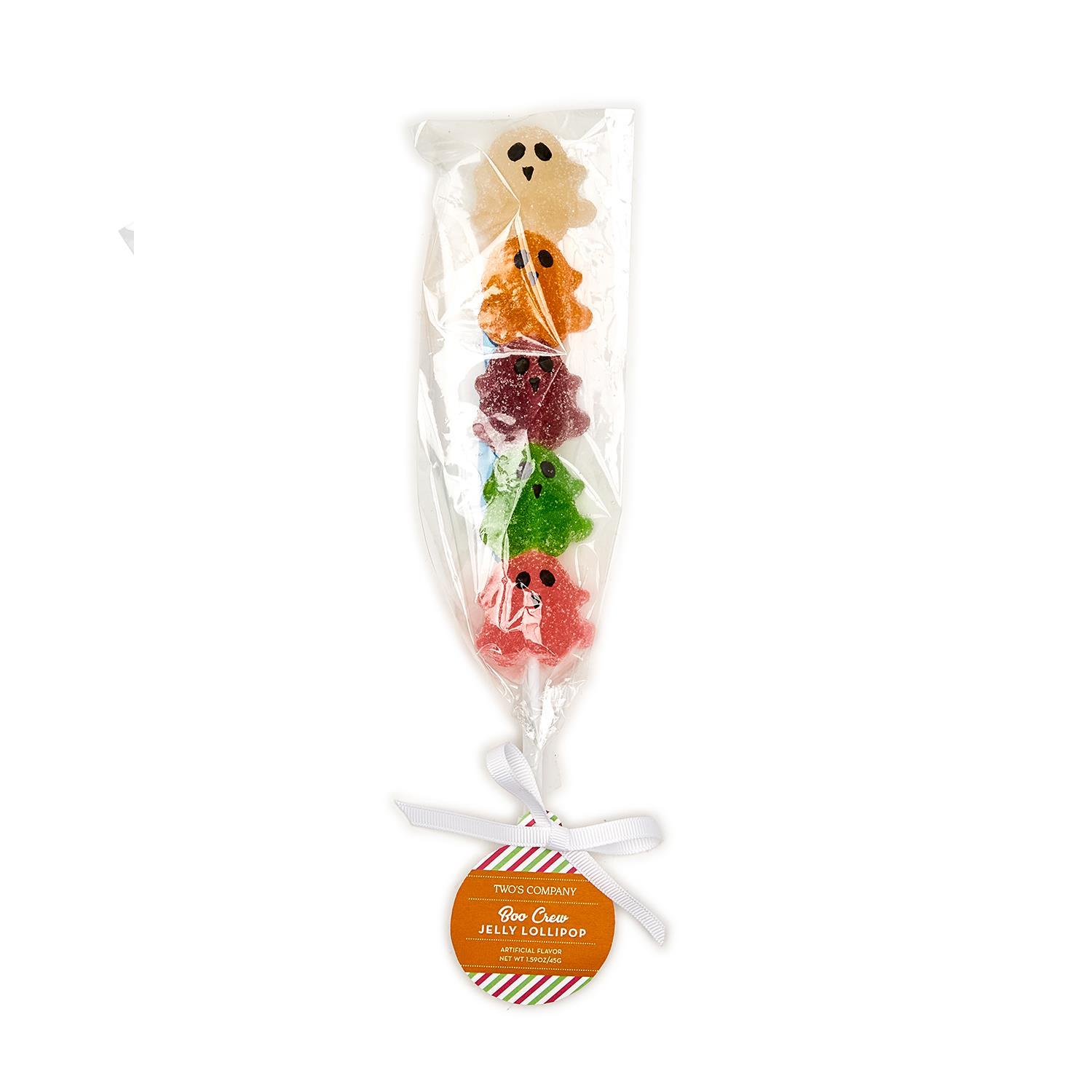 Boo Crew 40 Pc Ghost Jelly Lollipop w/5 Colors/Flavors