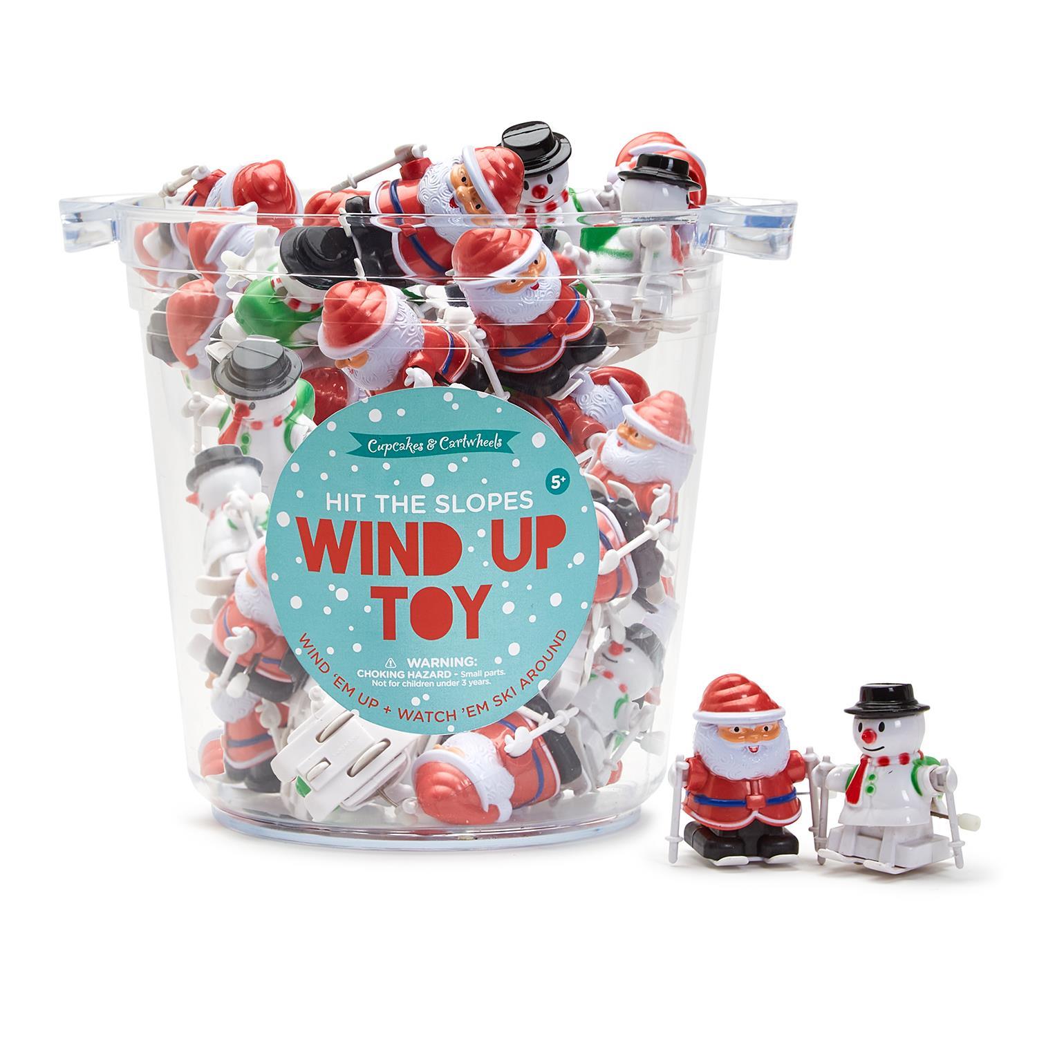 Hit the Slopes 40 Pc Skiing Wind Up Toy Unit with Bucket Display ...