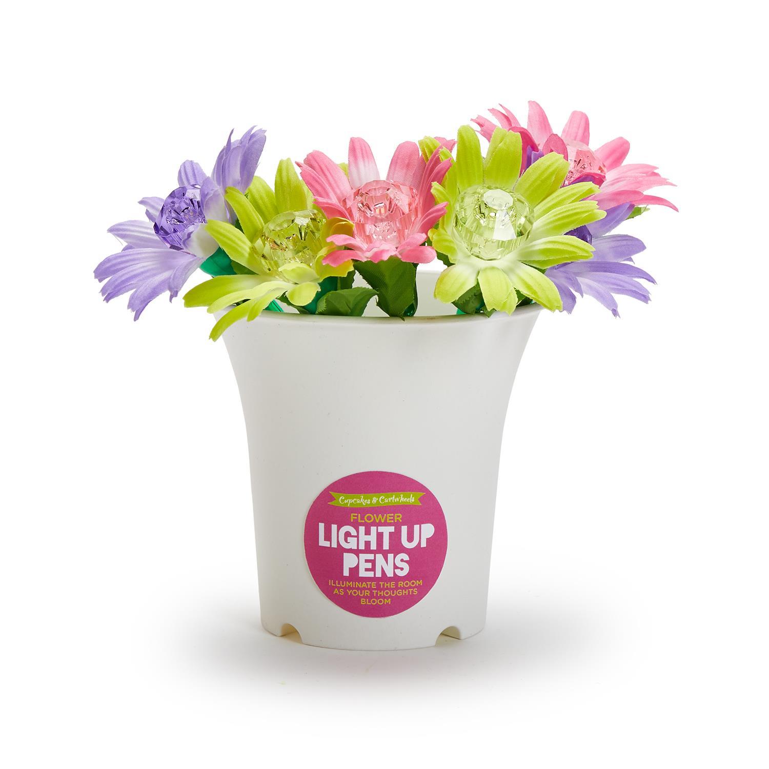 27 Pc Light Up Flower Pen Unit with Pot Display Includes 3 Colors