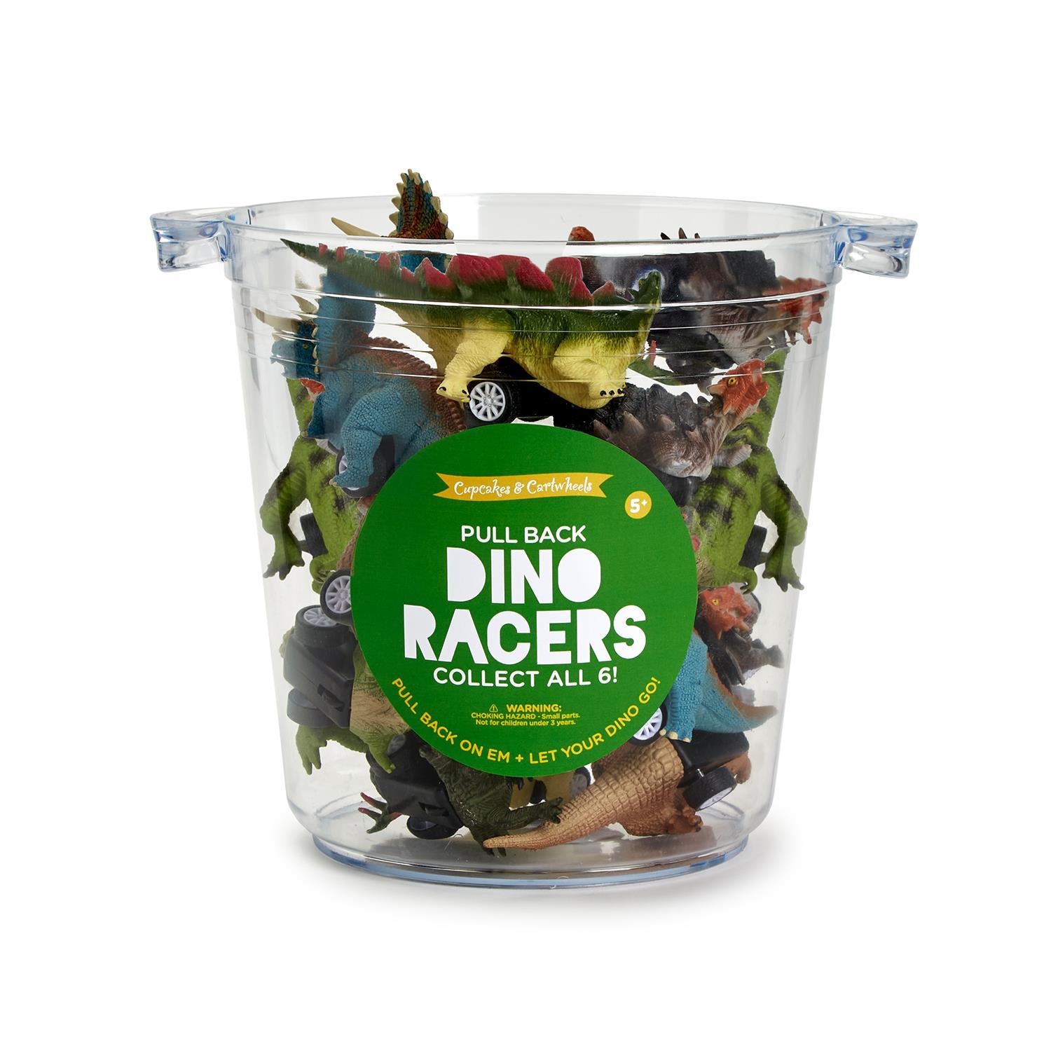 30 Pc Pull Back Dinosaur Unit with Bucket Display Includes 6 Designs