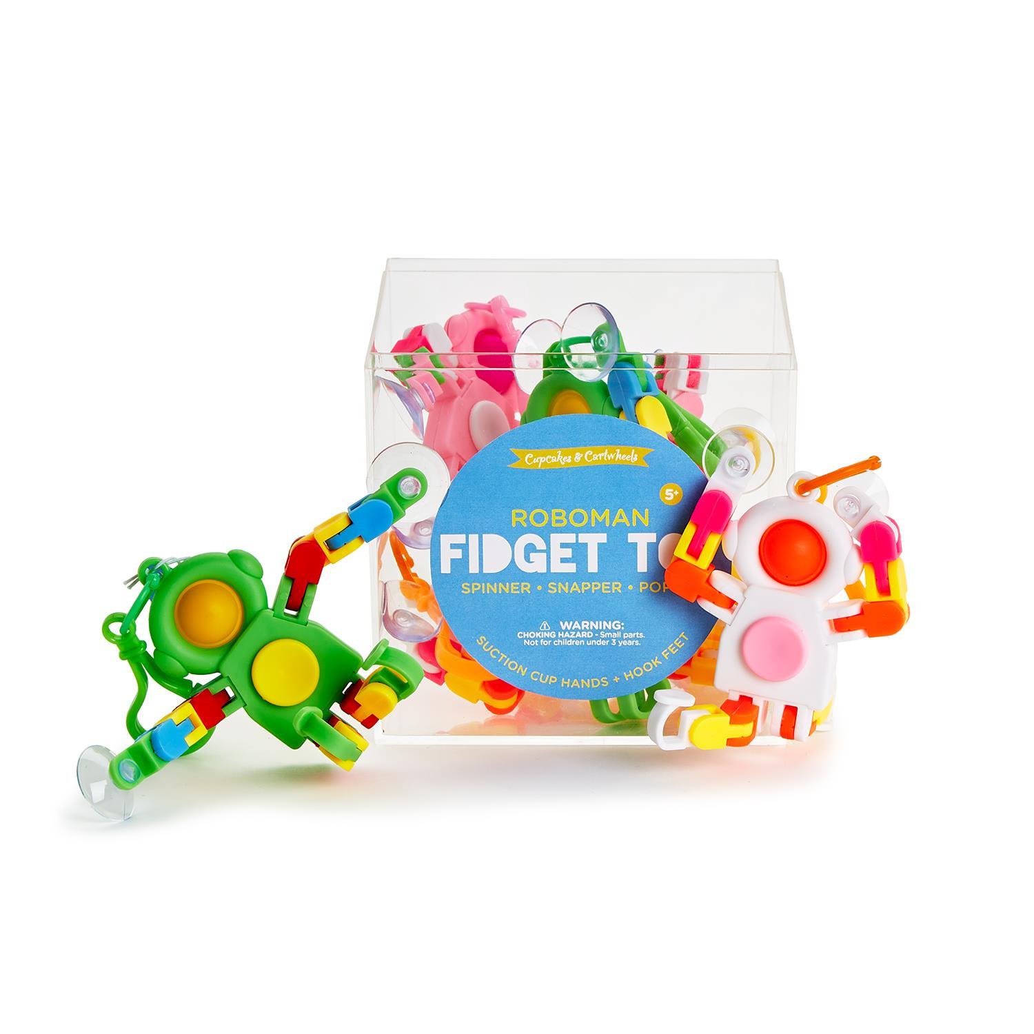 Roboman 36 Pc Multi Fidget with Suction and Clip-on Attachment Unit ...