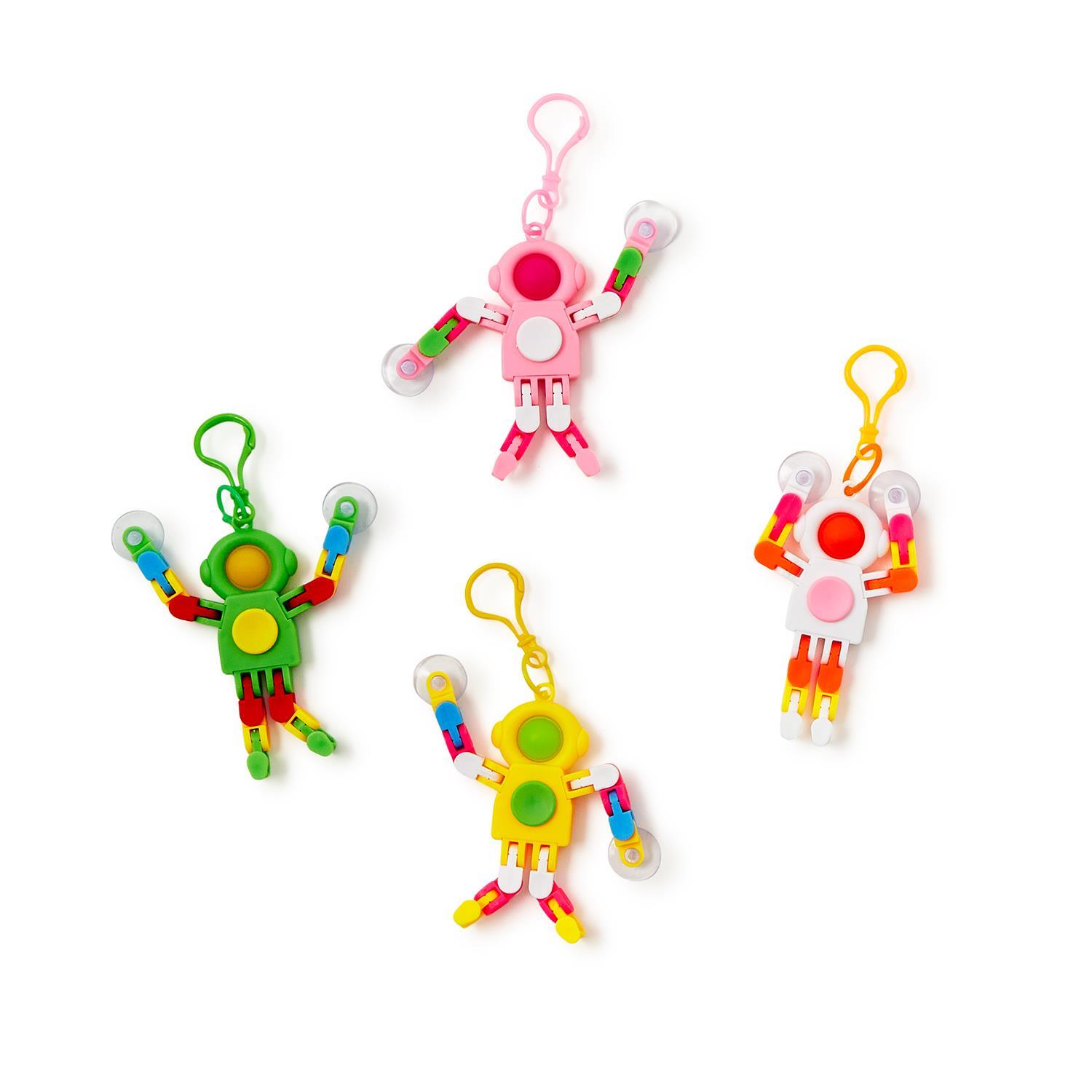 Roboman 36 Pc Multi Fidget with Suction and Clip-on Attachment Unit ...