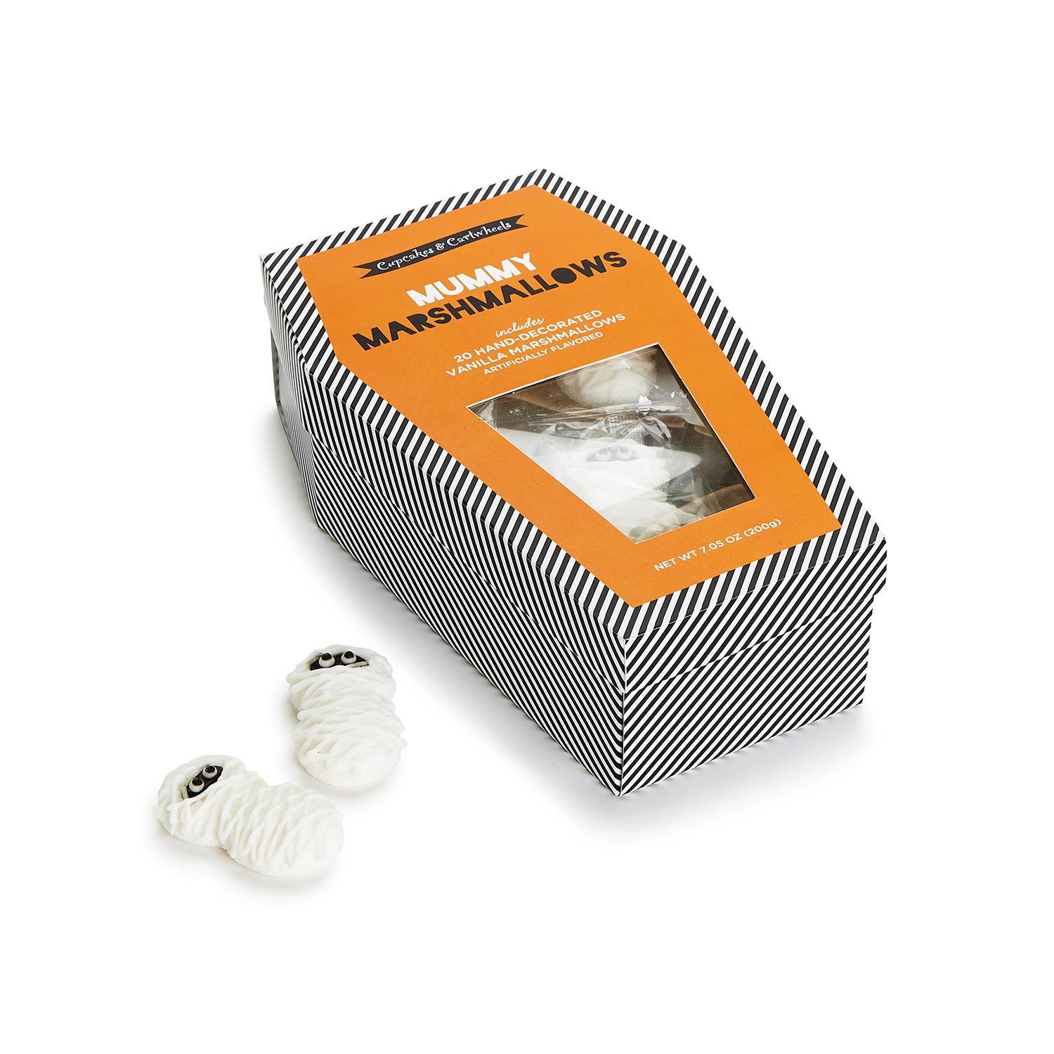 Mummy Hand-Decorated Vanilla Marshmallows in Coffin Gift Box