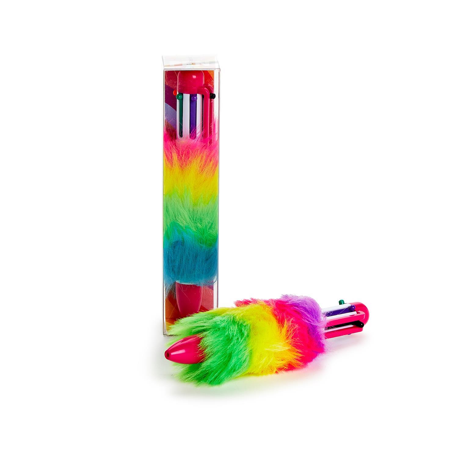 Rainbow Fuzzies 20 Pc Plush Rainbow 6 Colors Pen in Gift Box Unit