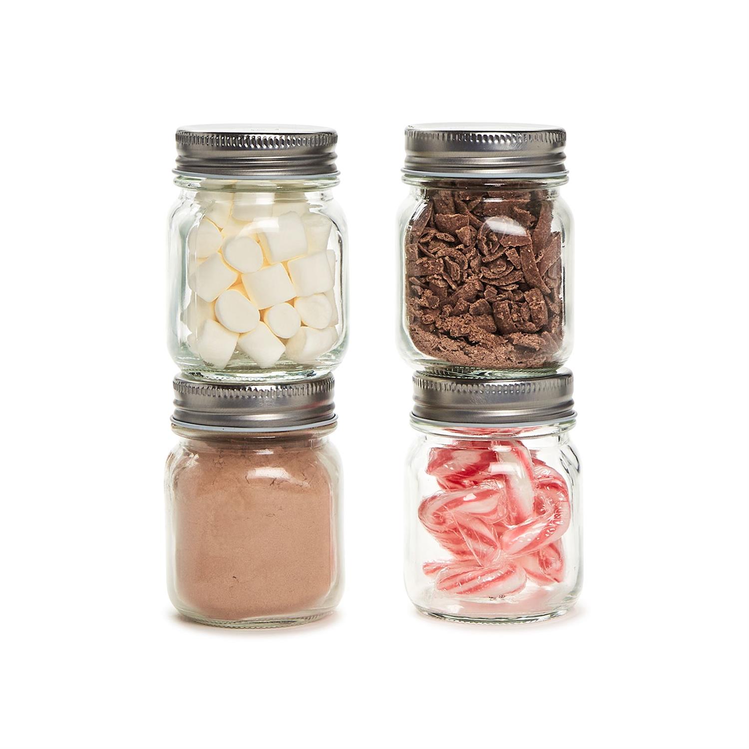 Hot Cocoa Bar 4 Pc Mason Jar Kit in Gift Box