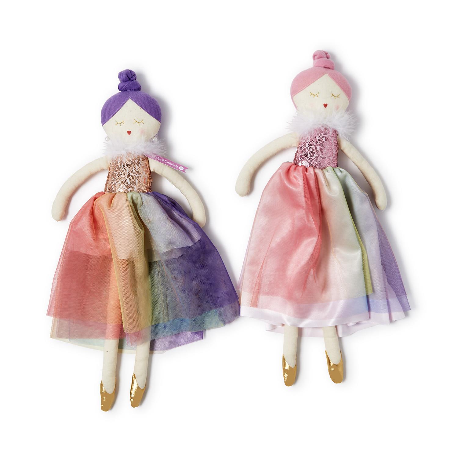 Hand-Crafted Prima Ballerina with Rainbow Tutu Assorted 2 Colors: Pink ...