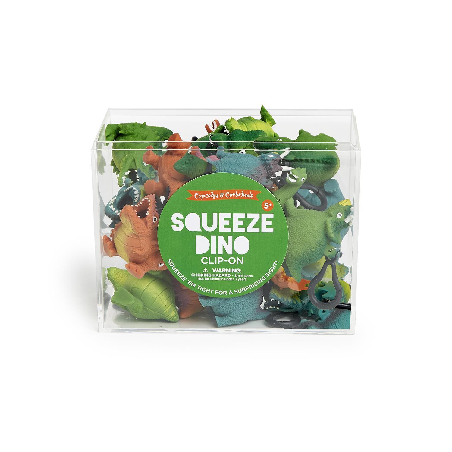 Glitterosaurus 36 Pc Surprise Squeeze Dinosaur with Clip-on Attachment ...