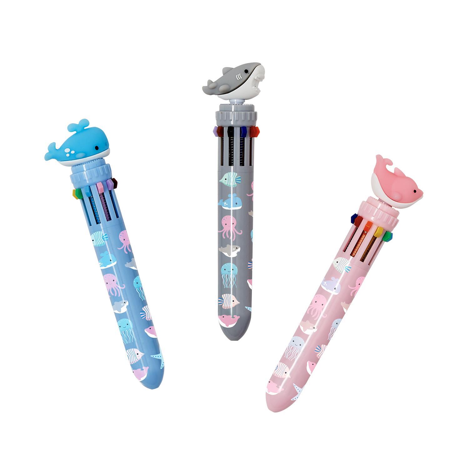 Colorful Creatures 24 Pc Sea Life 10 Color Pen on Gift Card Unit ...