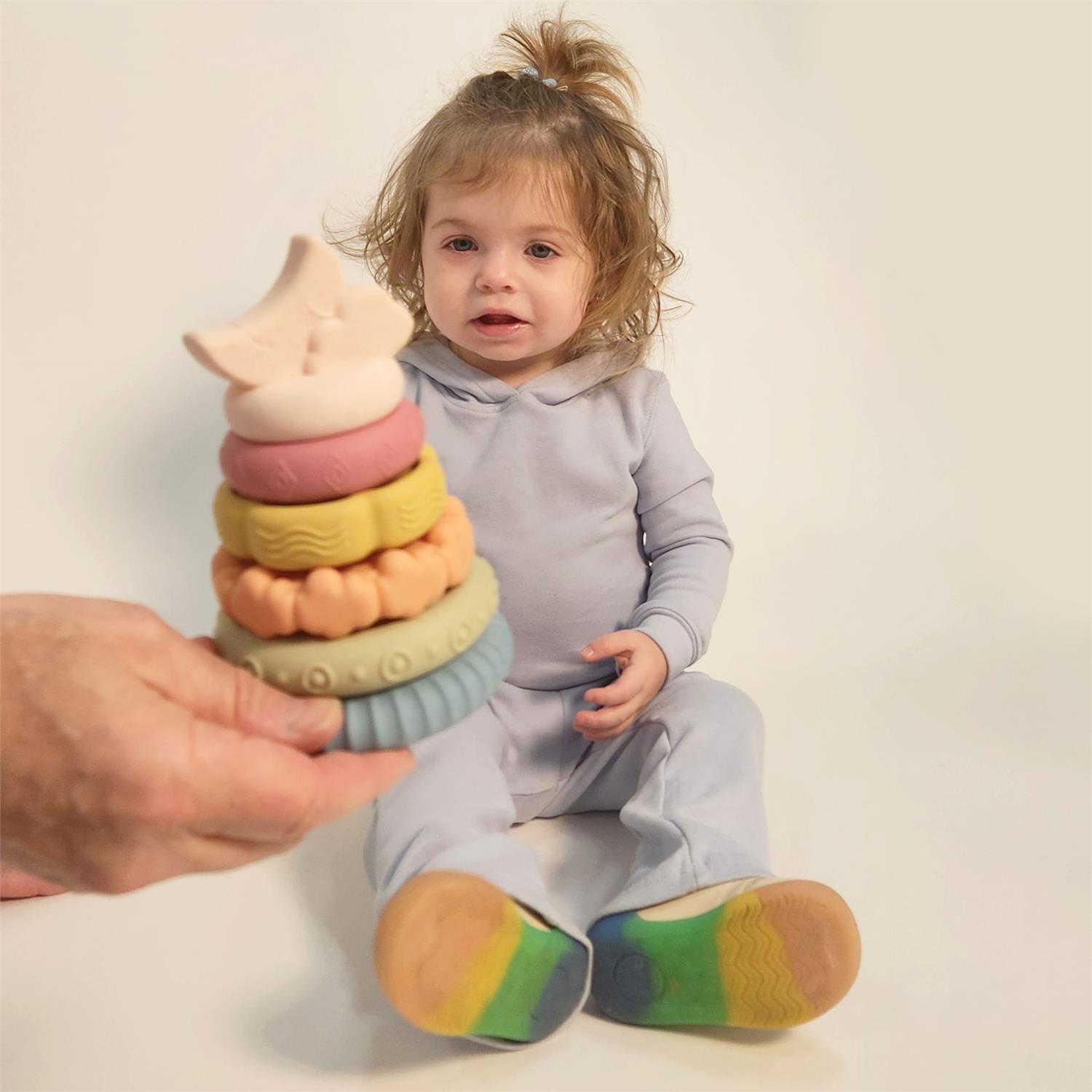 Love You to the Moon 6 Pc Textured Stacker Toy in Gift Box